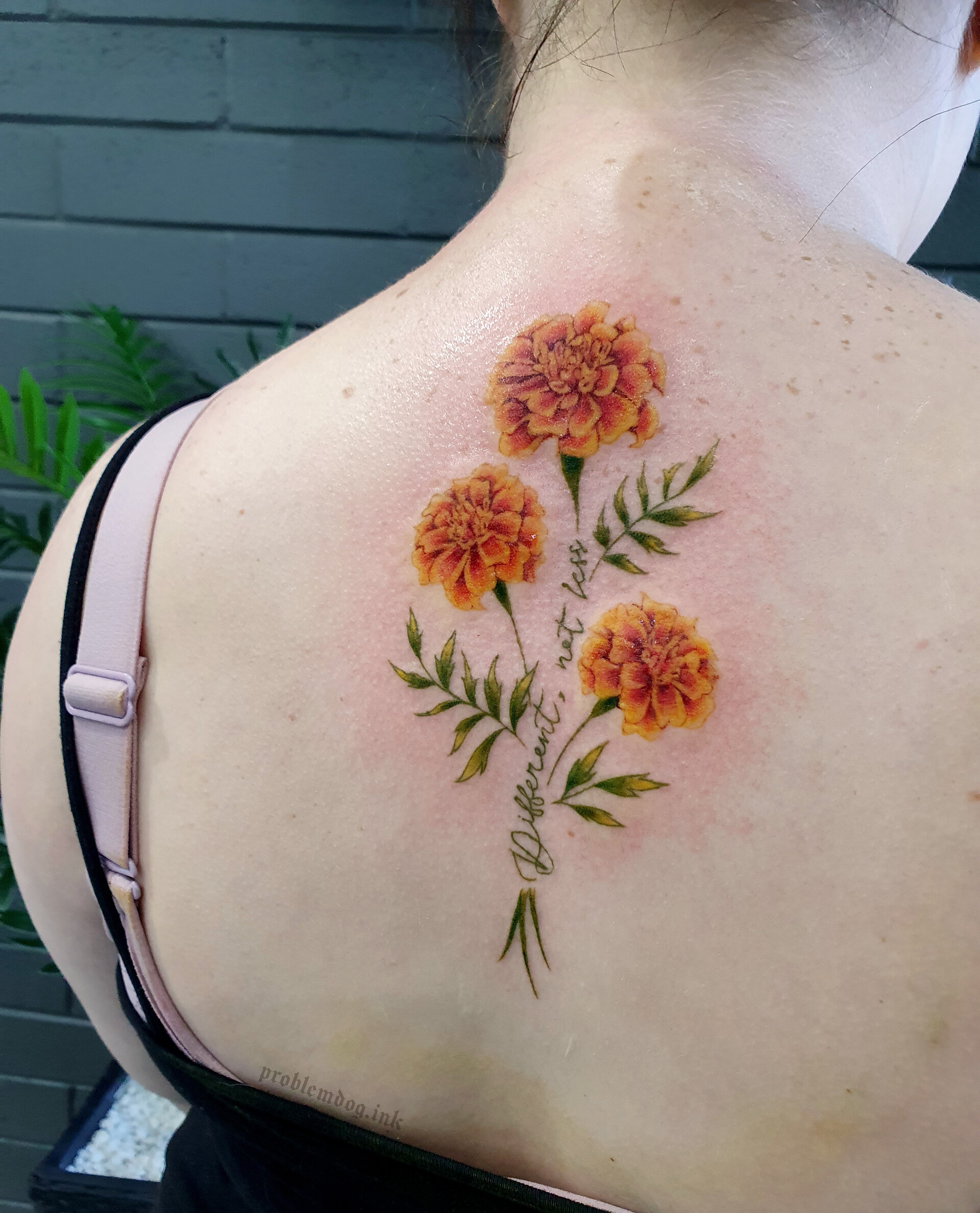Marigold Flower Tattoo