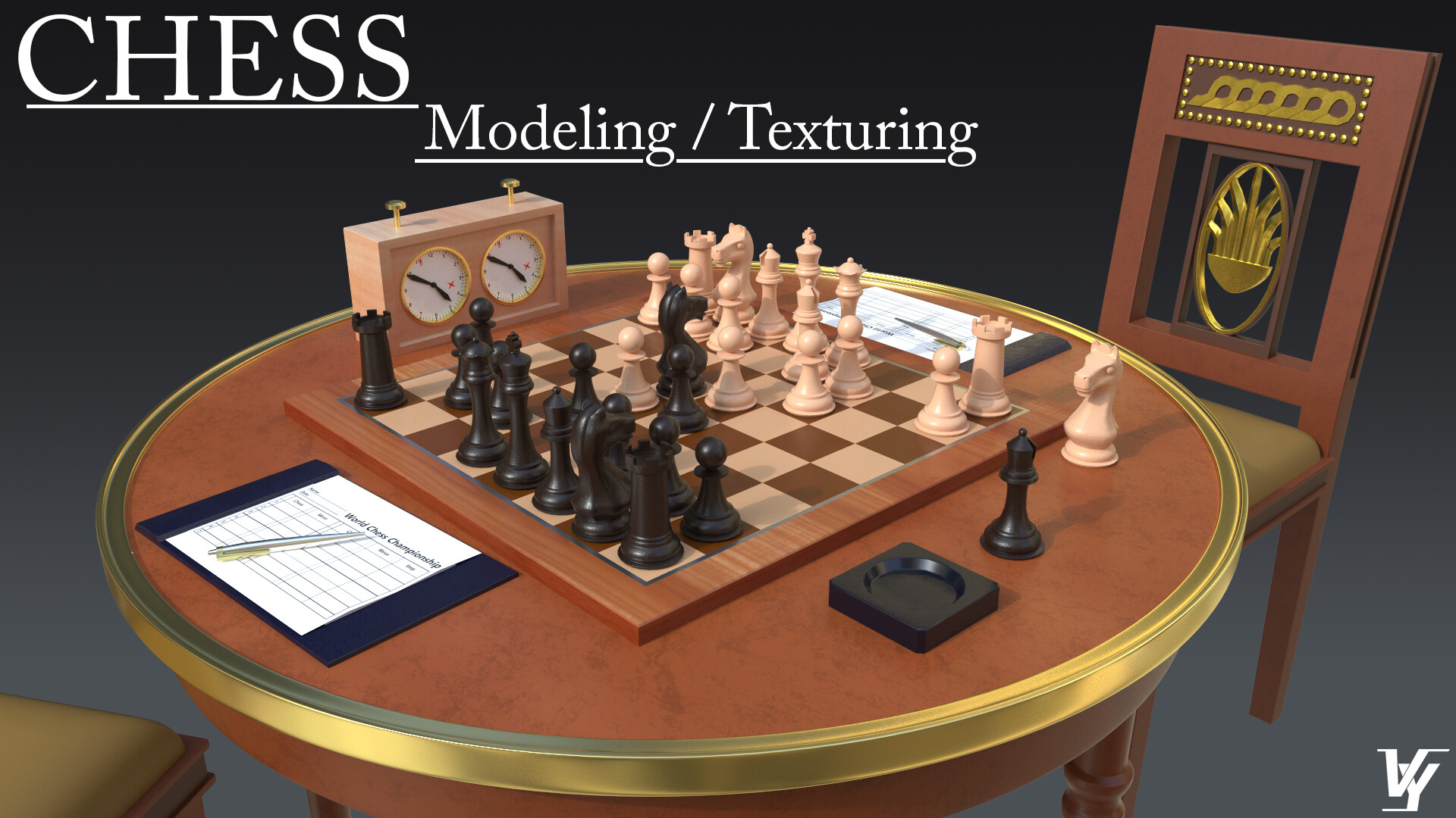 victor yap - Chess Modeling and Texturing
