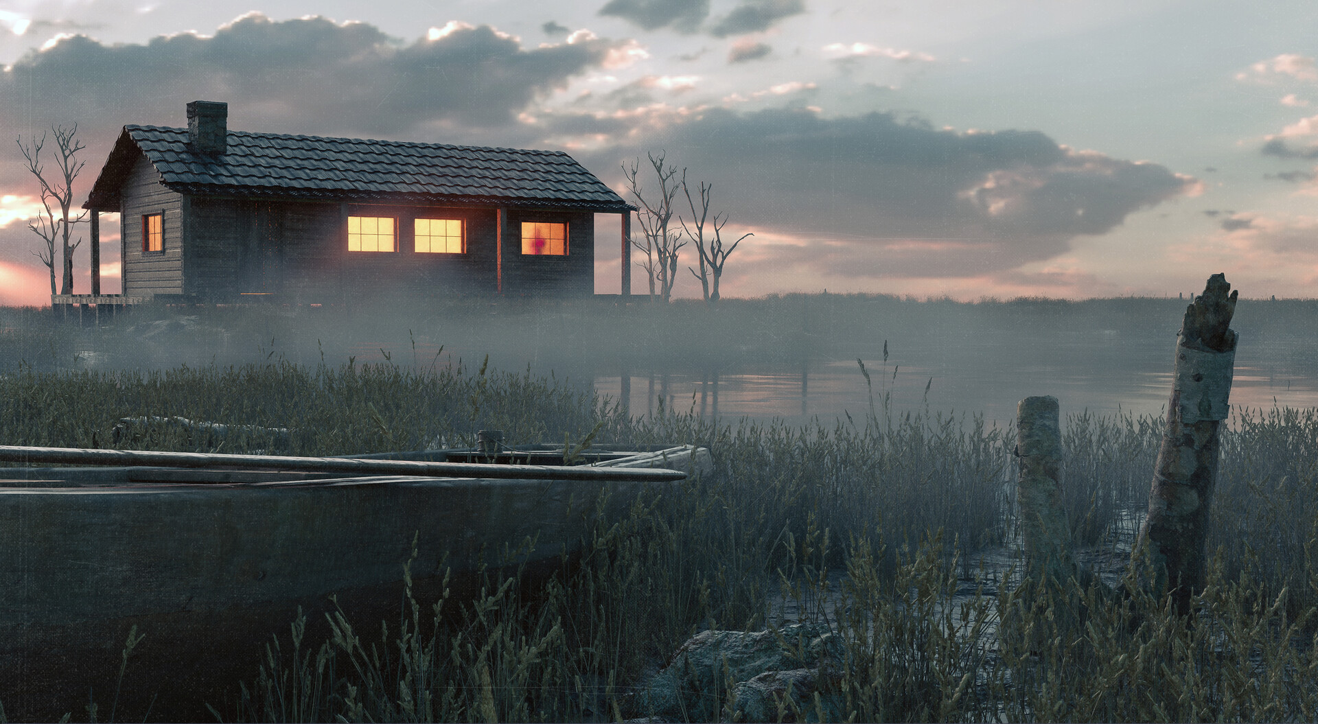 ArtStation - Marsh Cabin