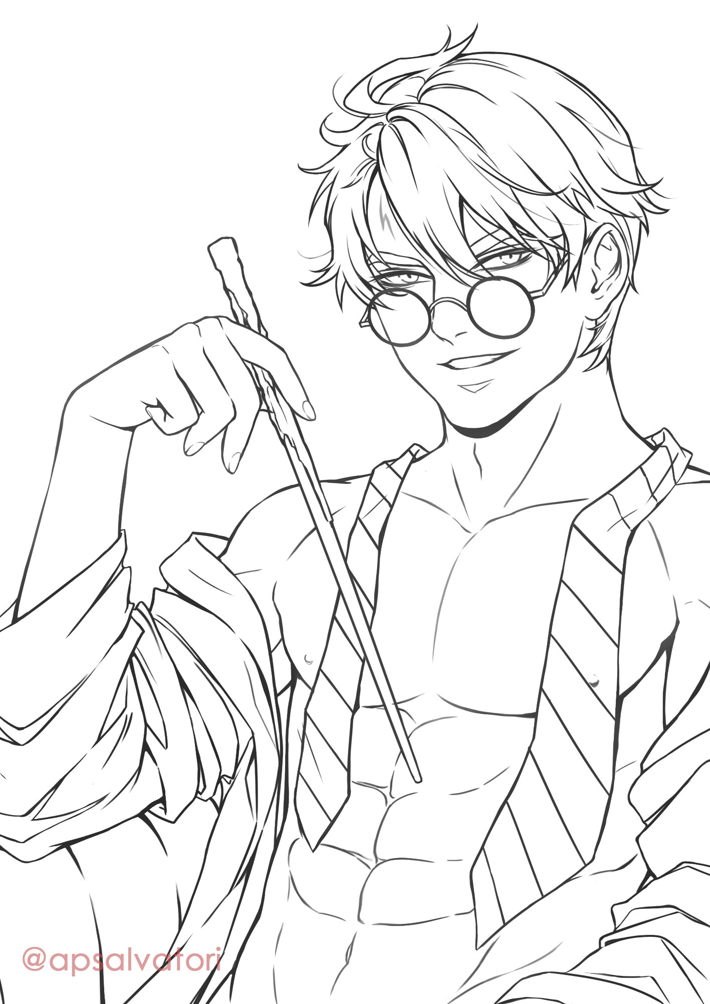 how to draw harry potter manga