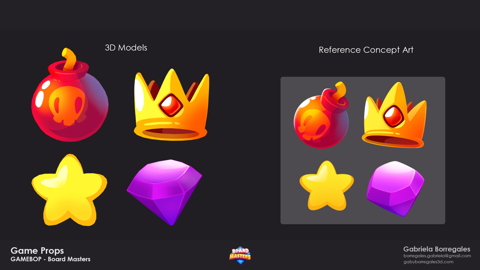 Gabriela Silva - Gamepop Game Props - Board Masters