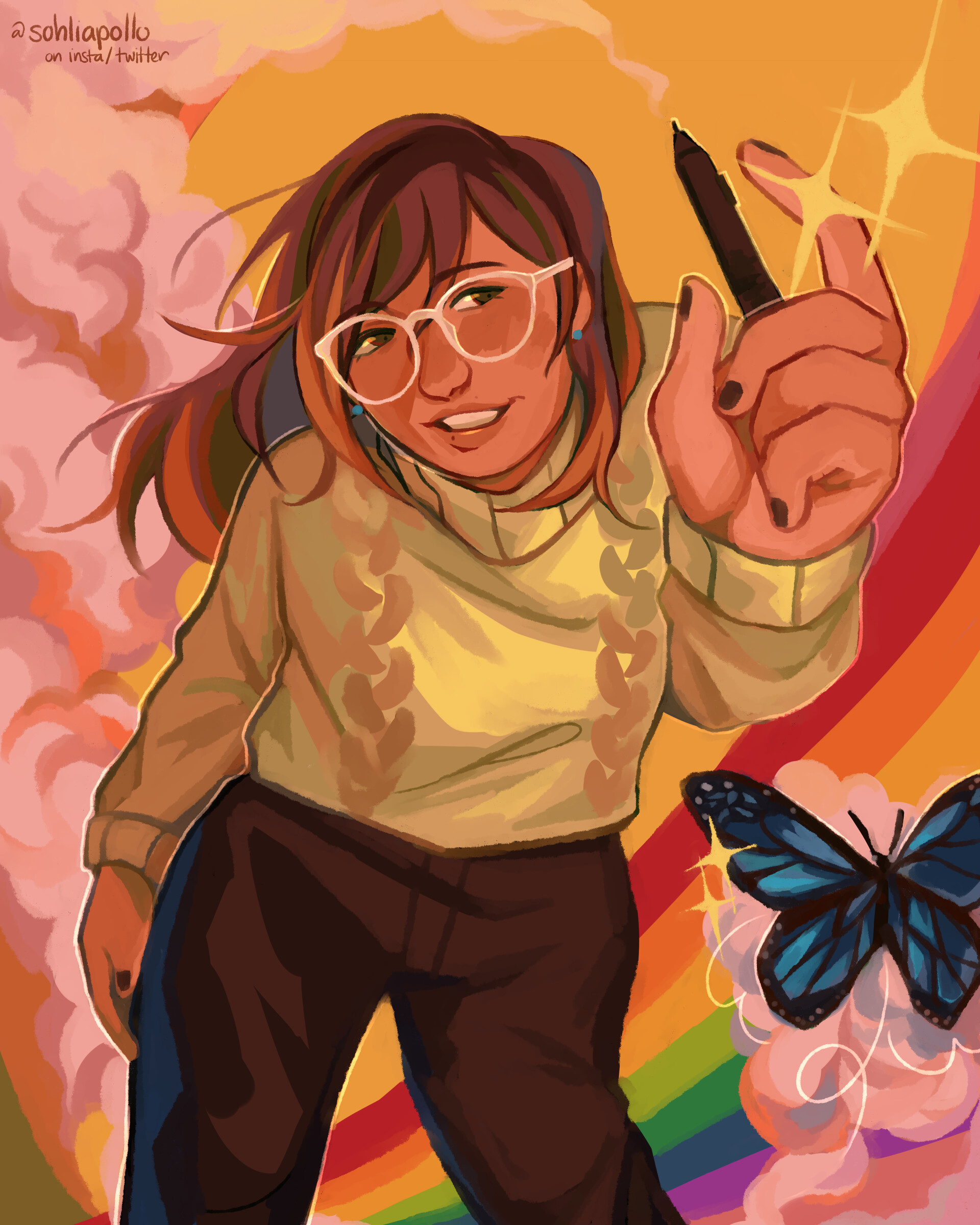 ArtStation - ib art self portrait