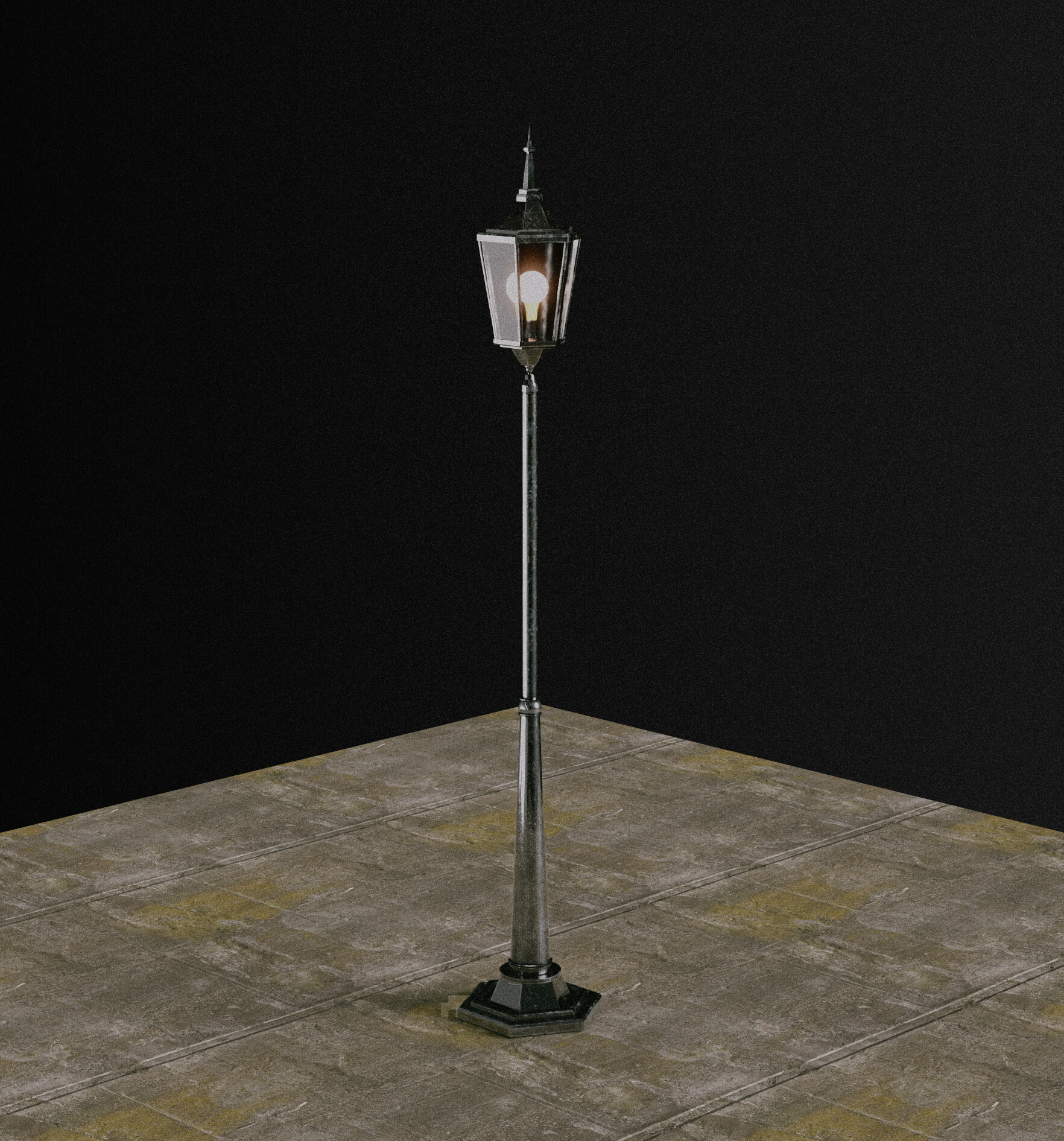 ArtStation - Retro diner environment -- lamppost