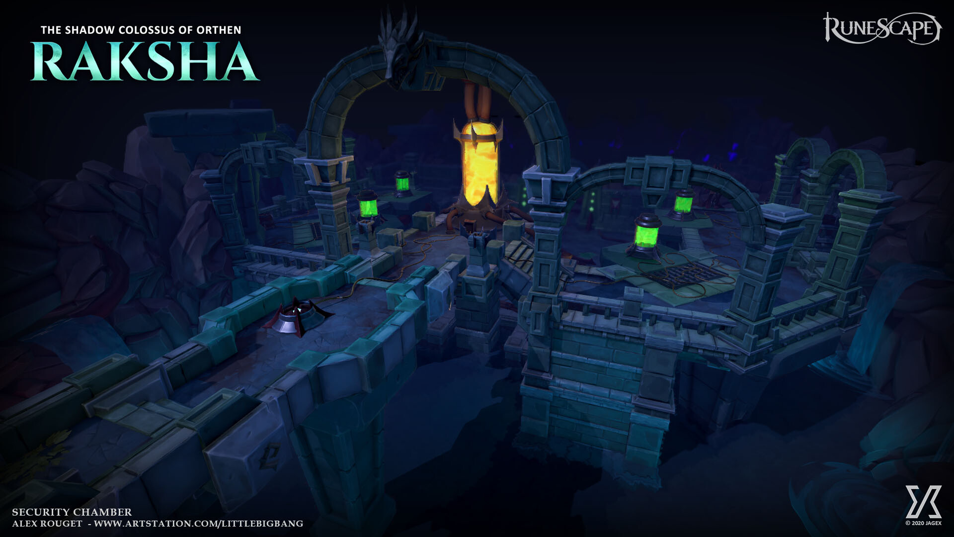 Alex Rouget - Runescape - Raksha the Shadow Colossus of Orthen