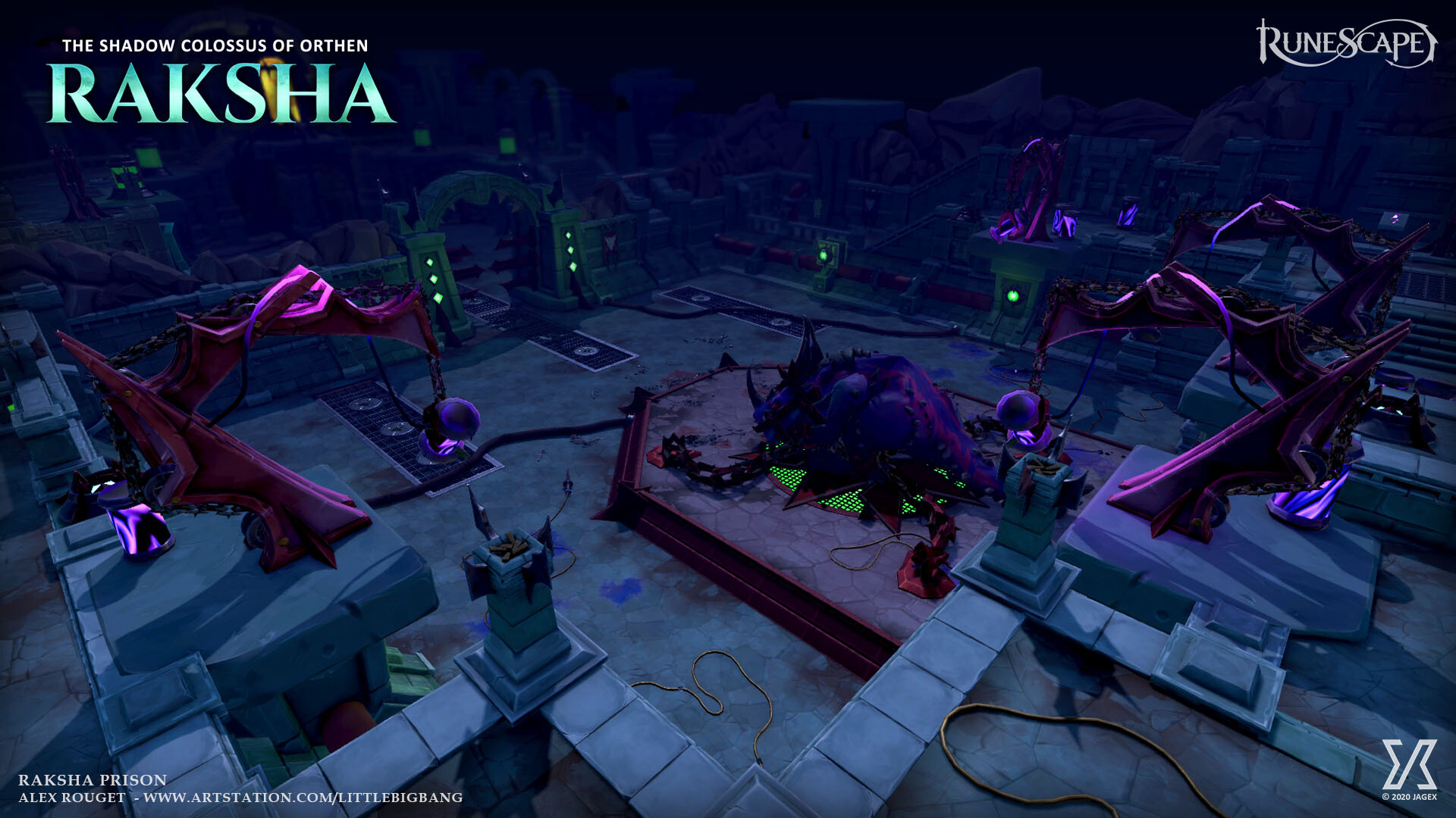 Alex Rouget - Runescape - Raksha the Shadow Colossus of Orthen