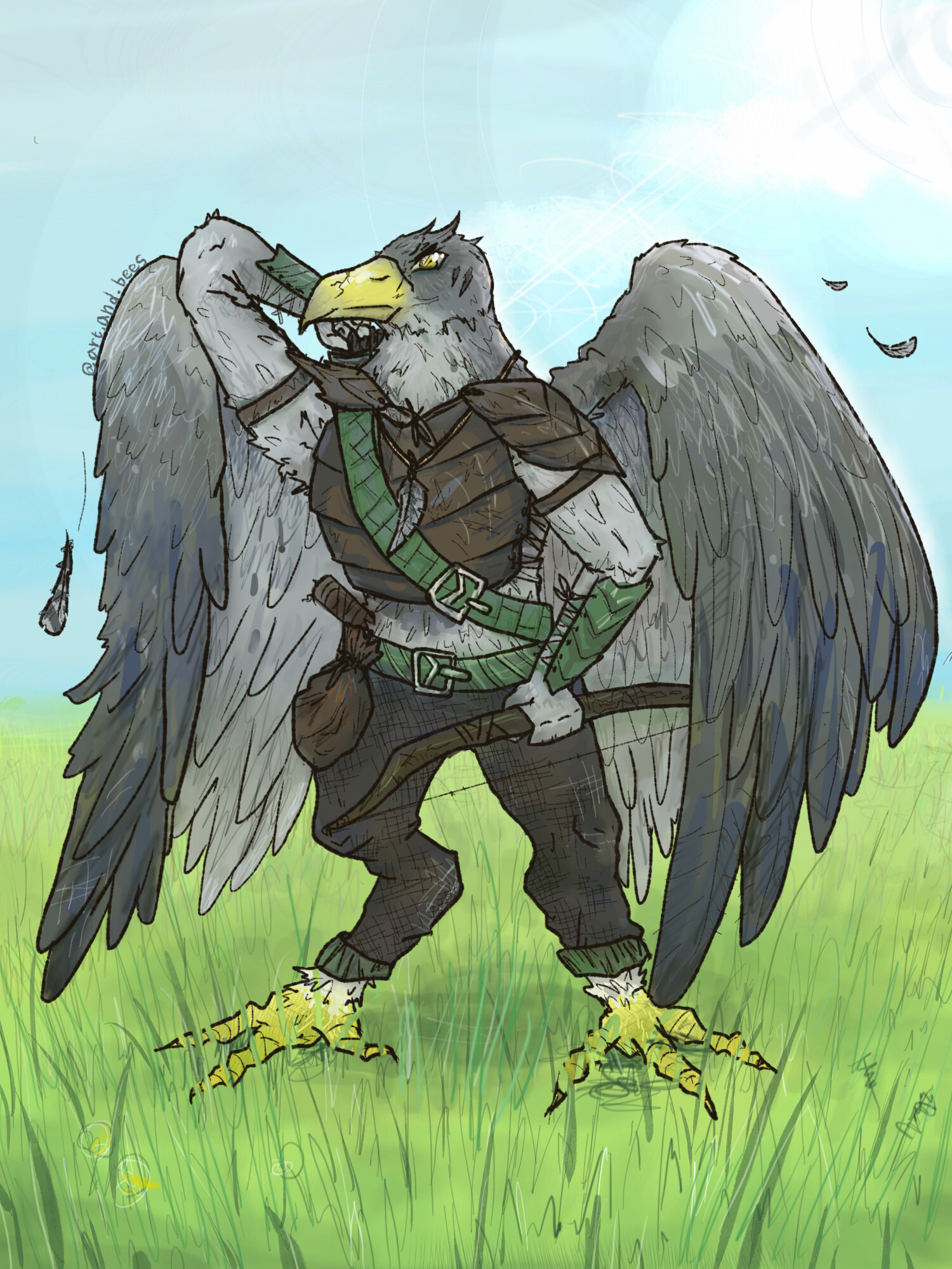 ArtStation - DnD Aarakocra charachter Errk