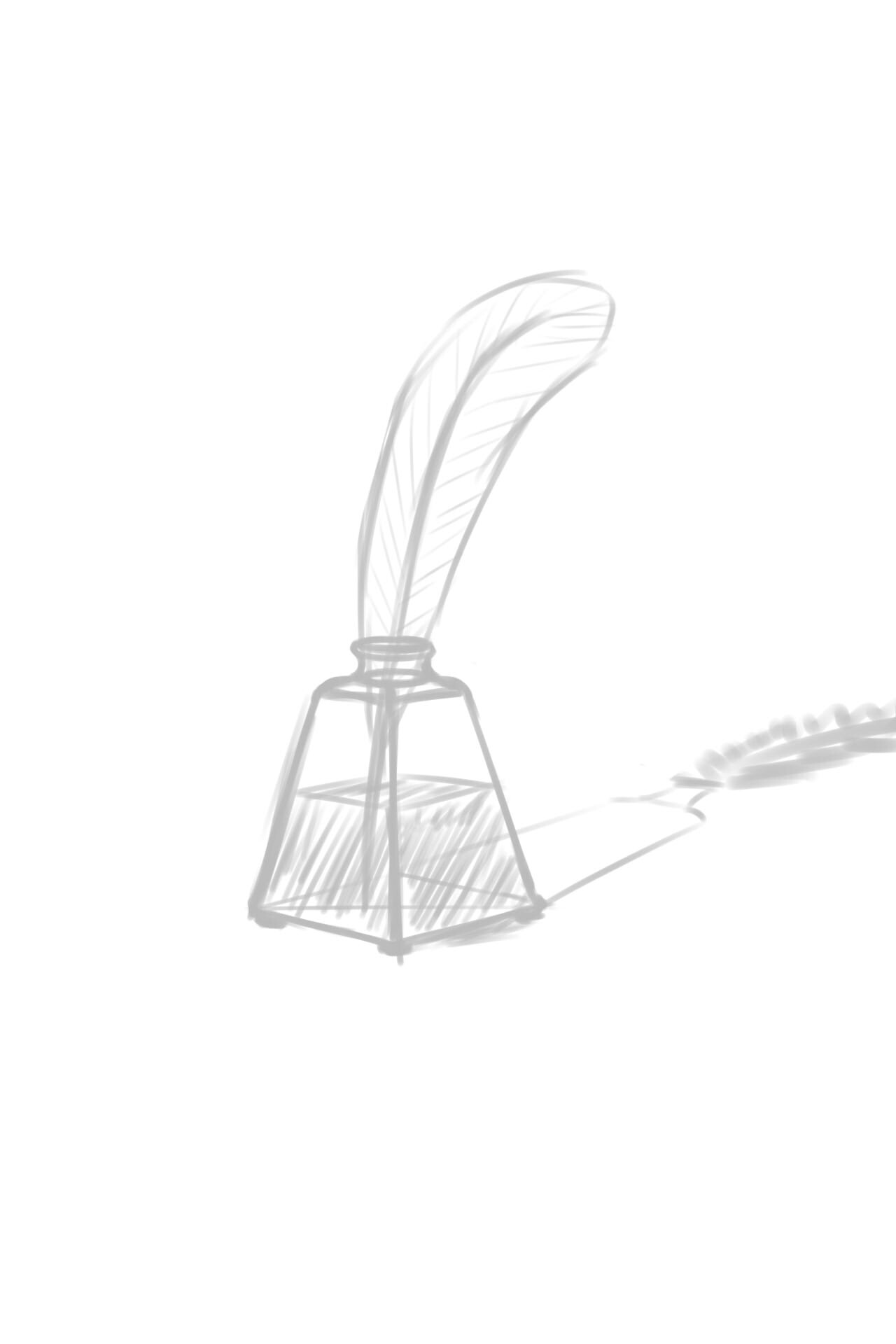 ArtStation - sketch of inkwell