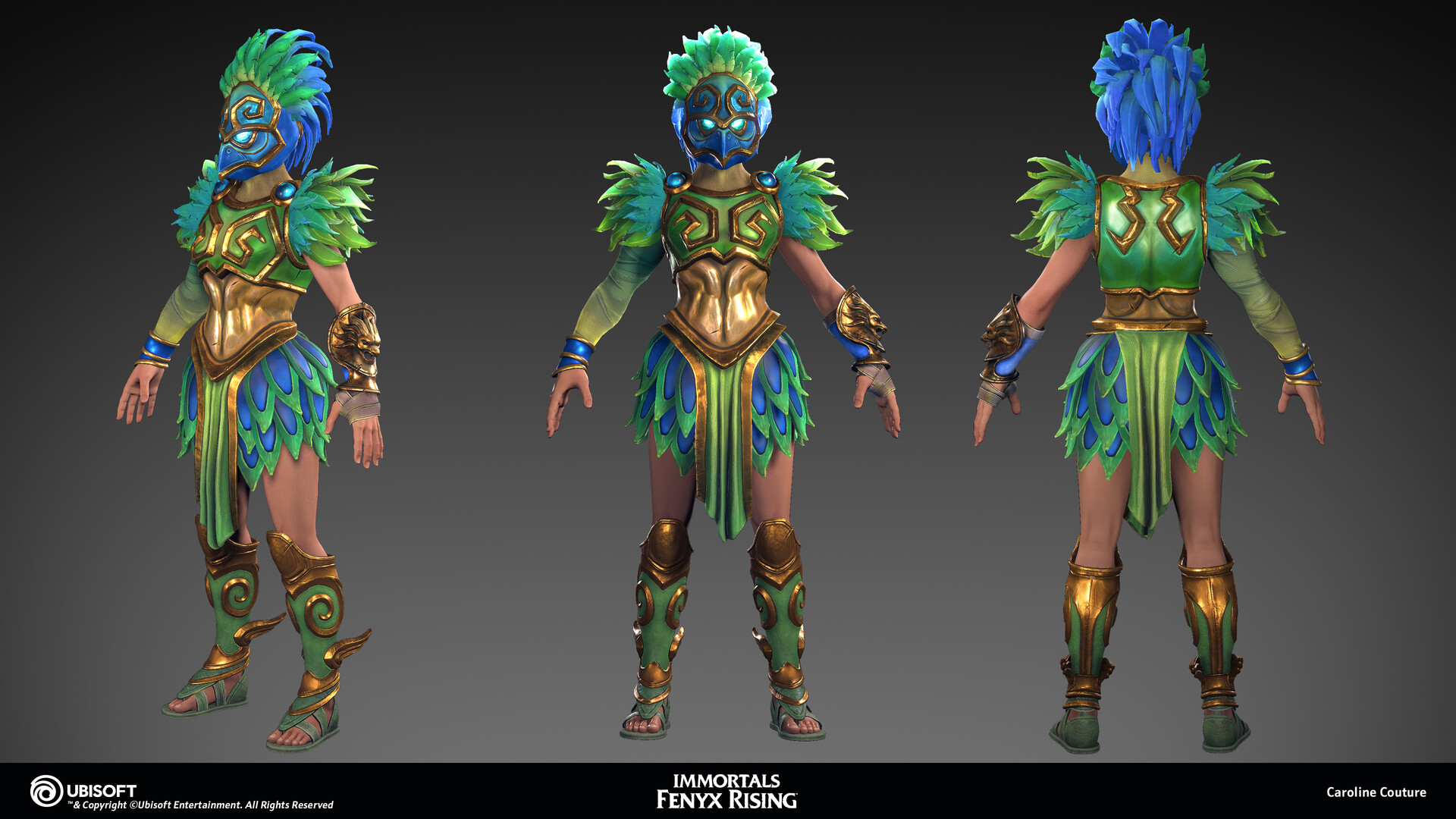 Caroline Couture - Immortals Fenyx Rising - Texture variants - Harpy Outfit
