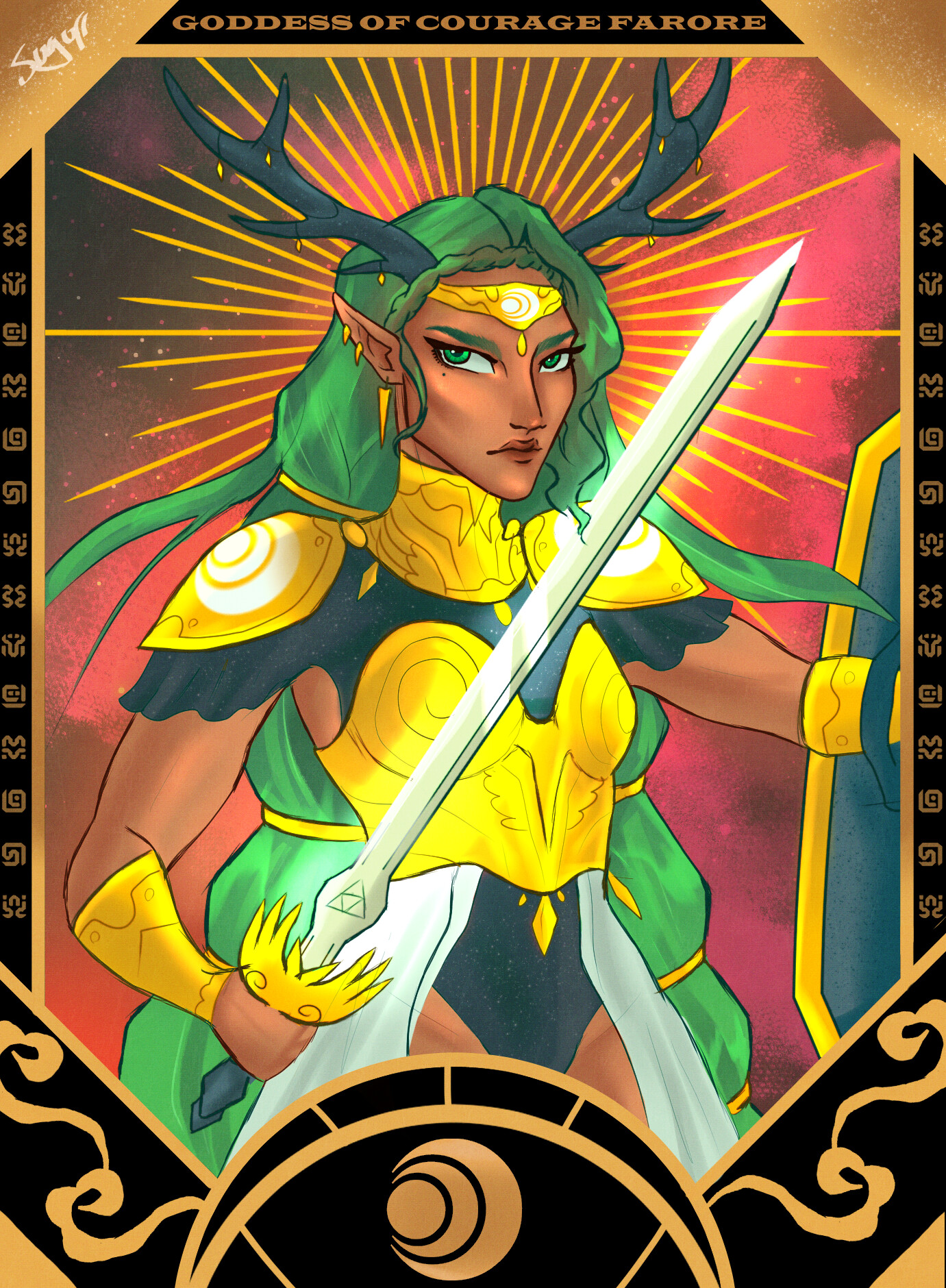 ArtStation - Goddess of courage Farore
