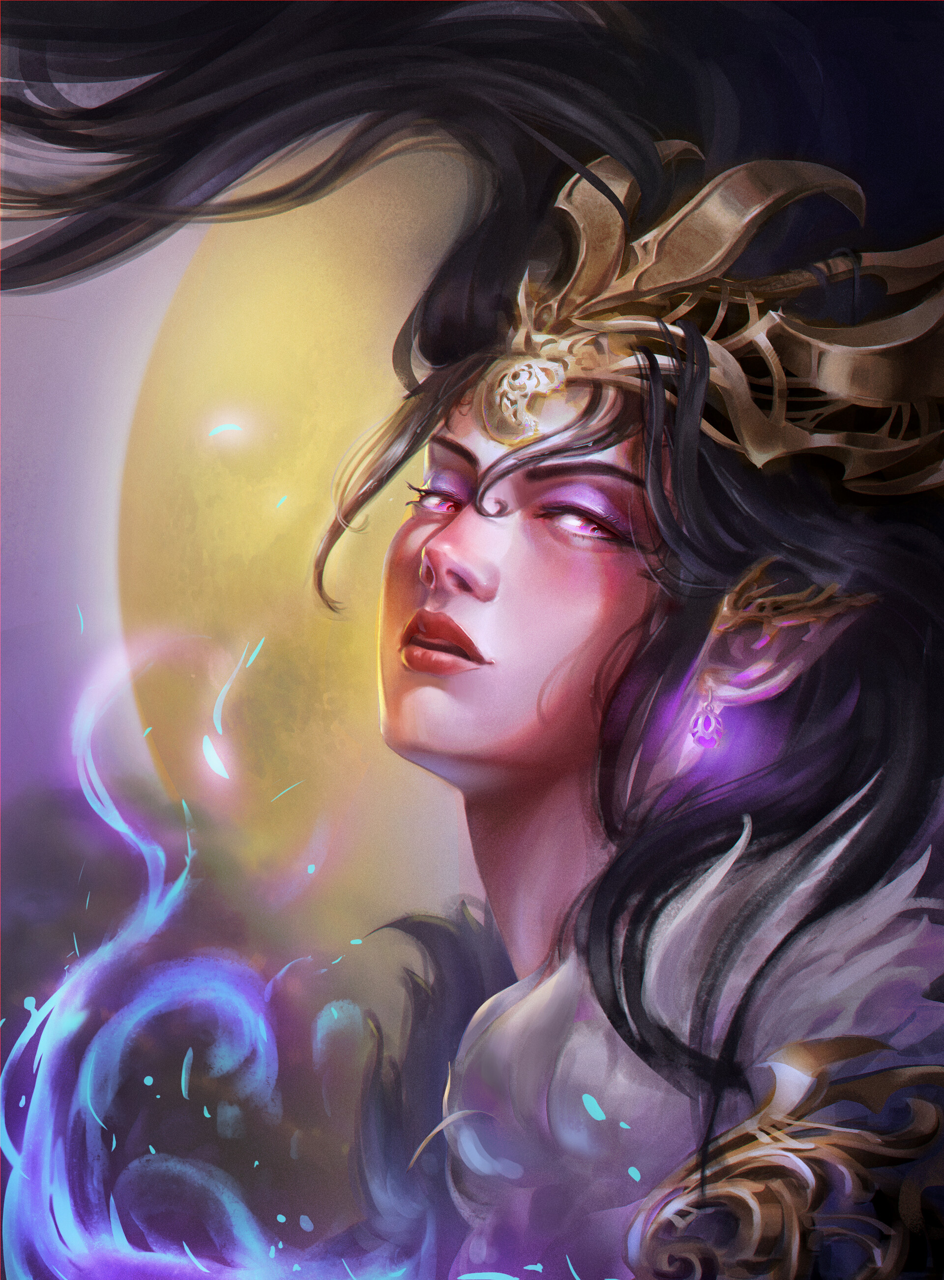 ArtStation - Girl in the Moonlight.
