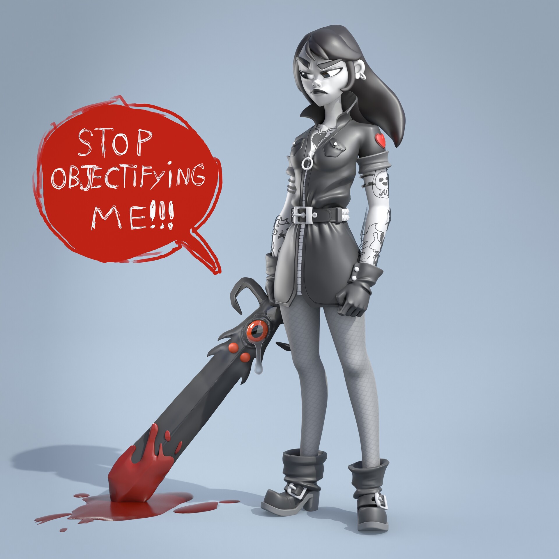 ArtStation - Sword Girl2- Serge Birault