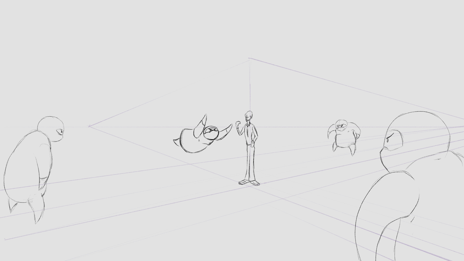 ArtStation - Fight - storyboard rough