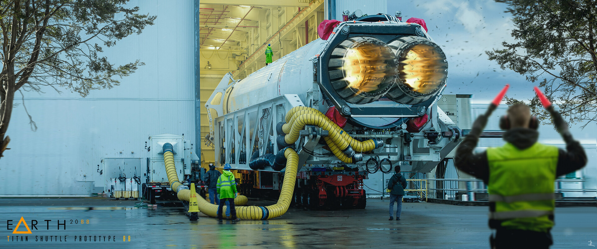 ArtStation - Titan shuttle prototype 88 ( EARTH 2088 )