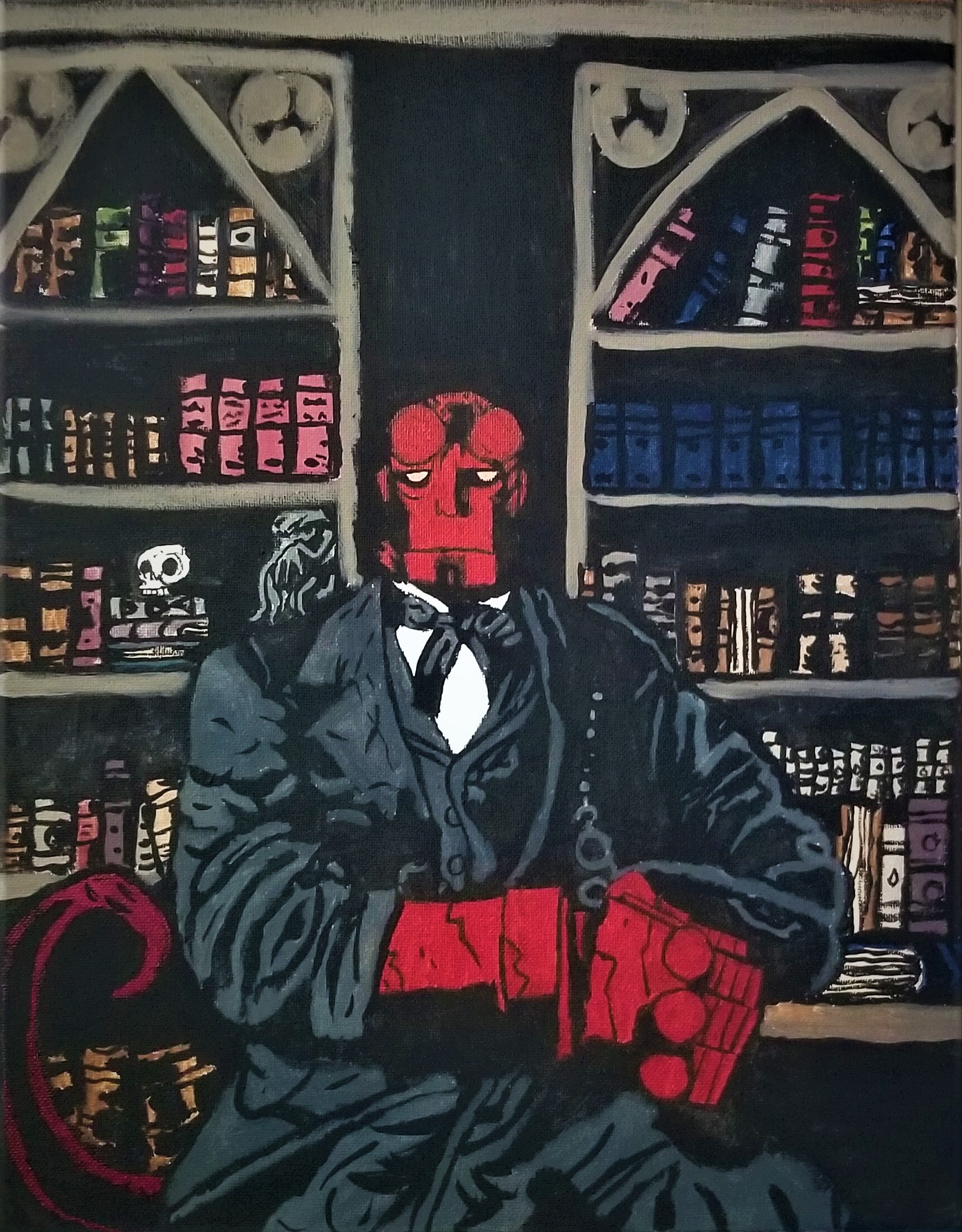 ArtStation - Hellboy 18x14 Canvas Painting