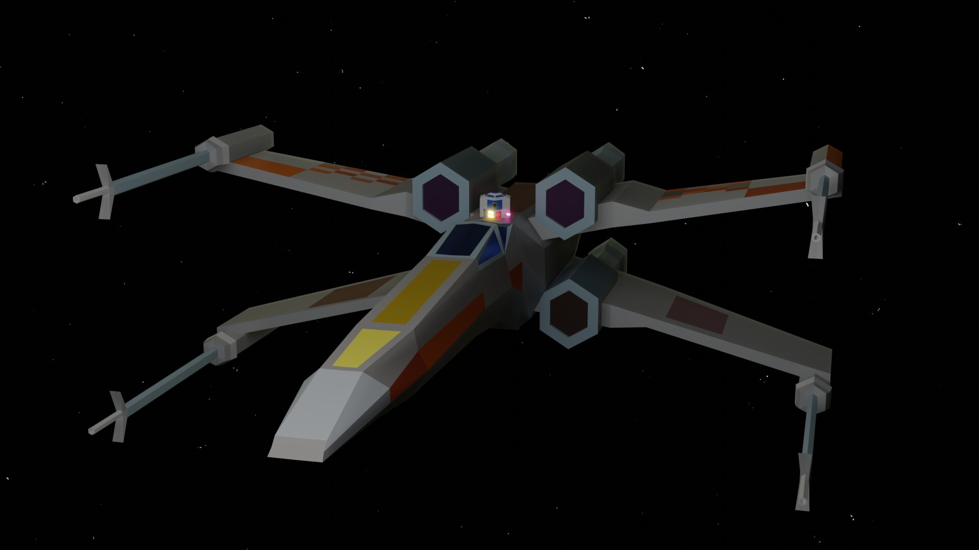 ArtStation - Low Poly X-Wing