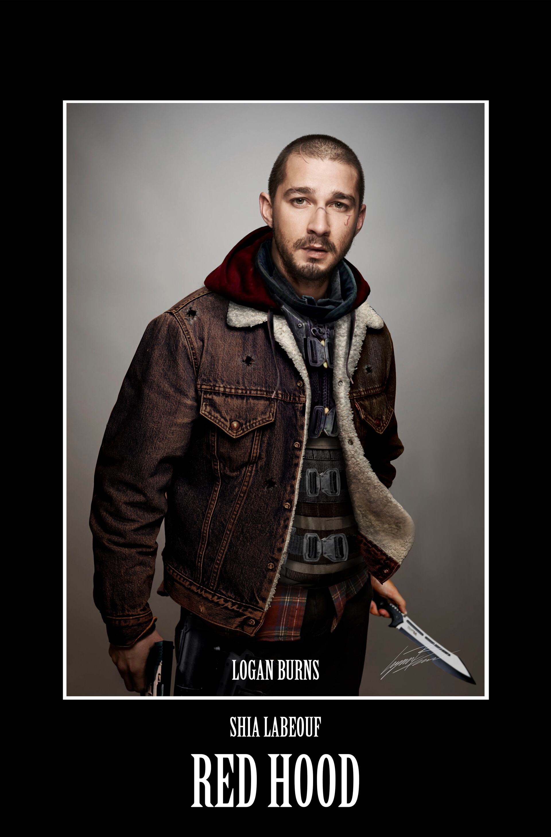 Logan Burns - SHIA LABEOUF as " RED HOOD " Fan cast for Ben Affleck's ...