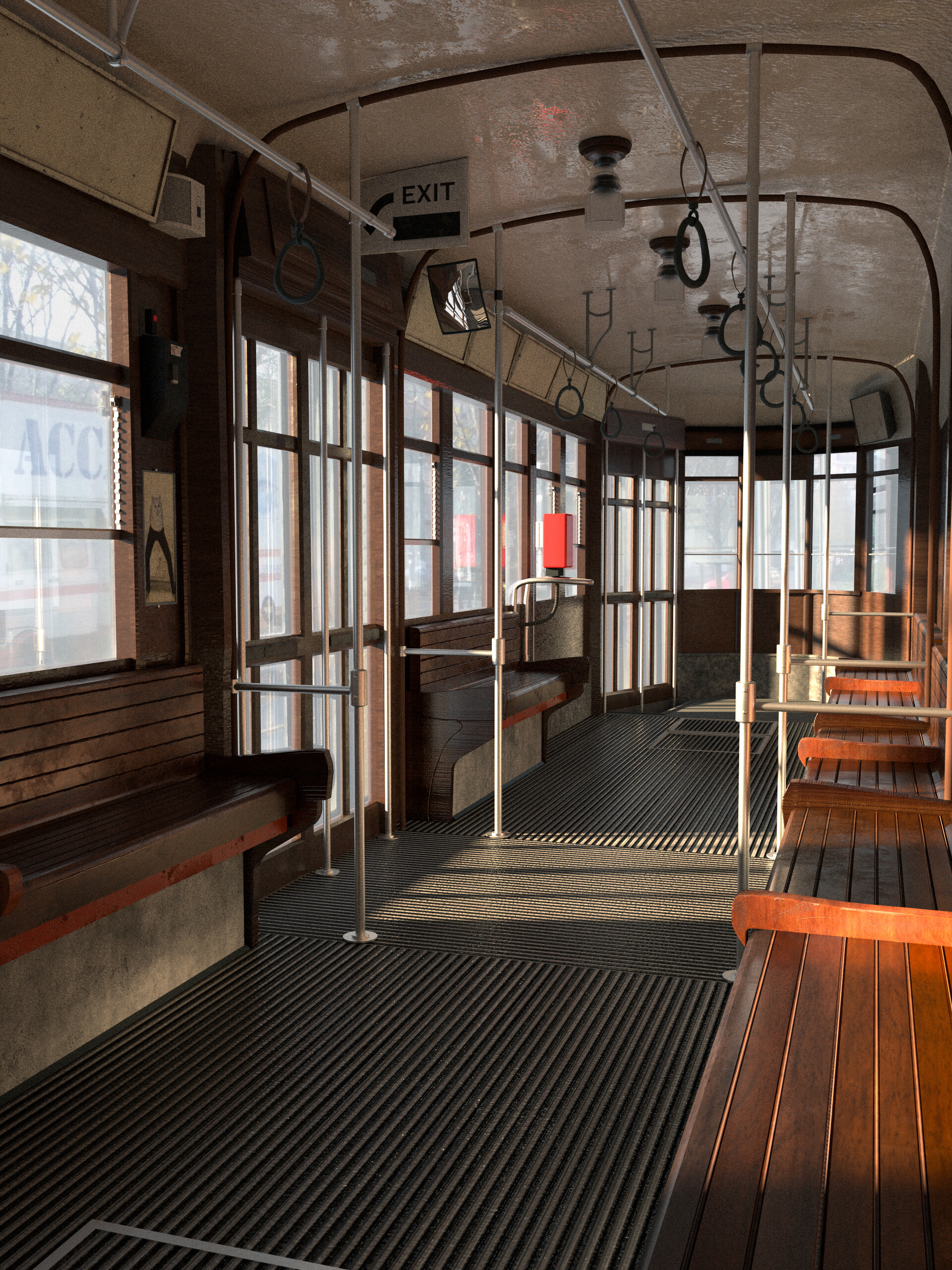 ArtStation - Milan Tram Interior Environment Modelling