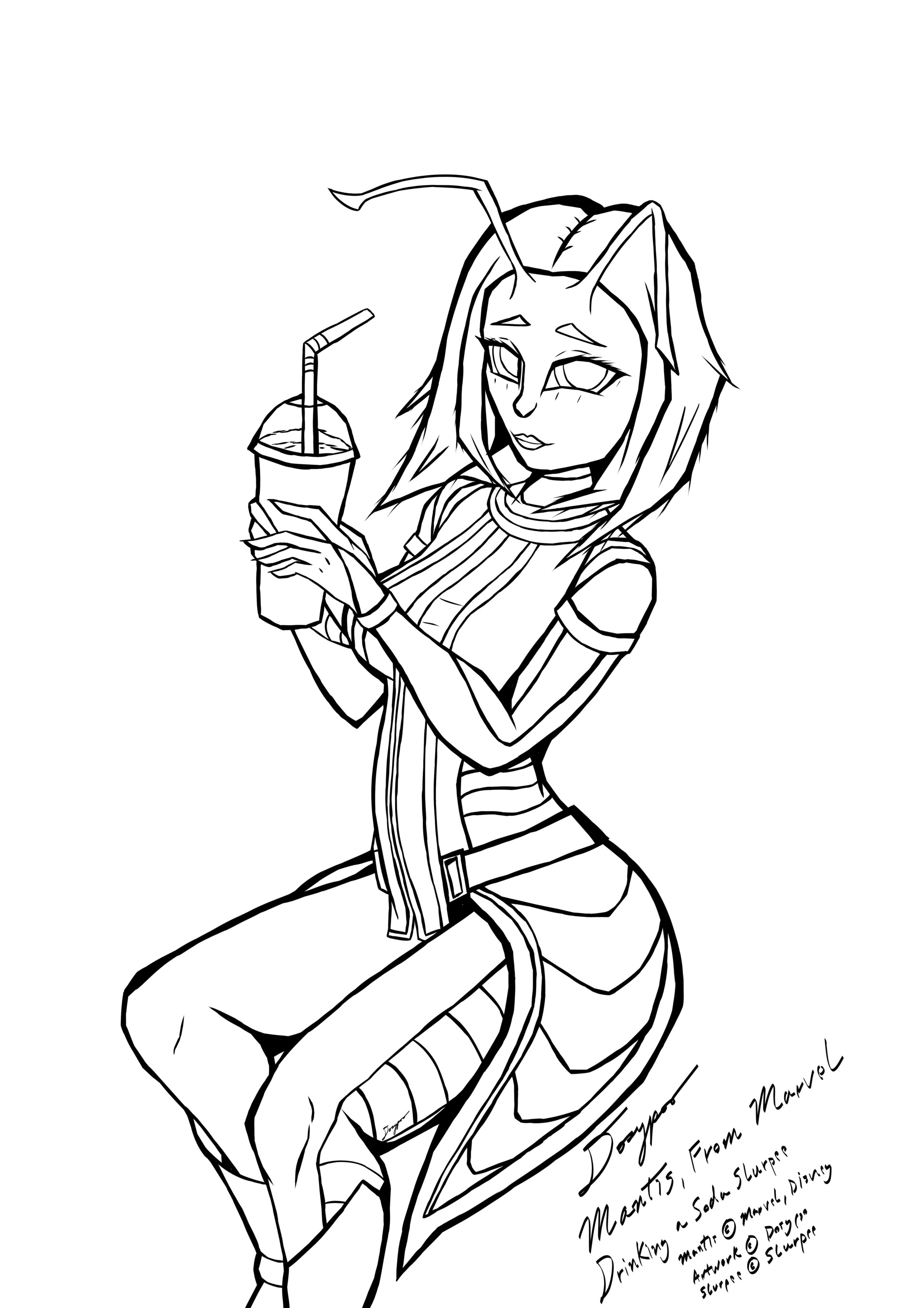mantis guardians of the galaxy coloring page