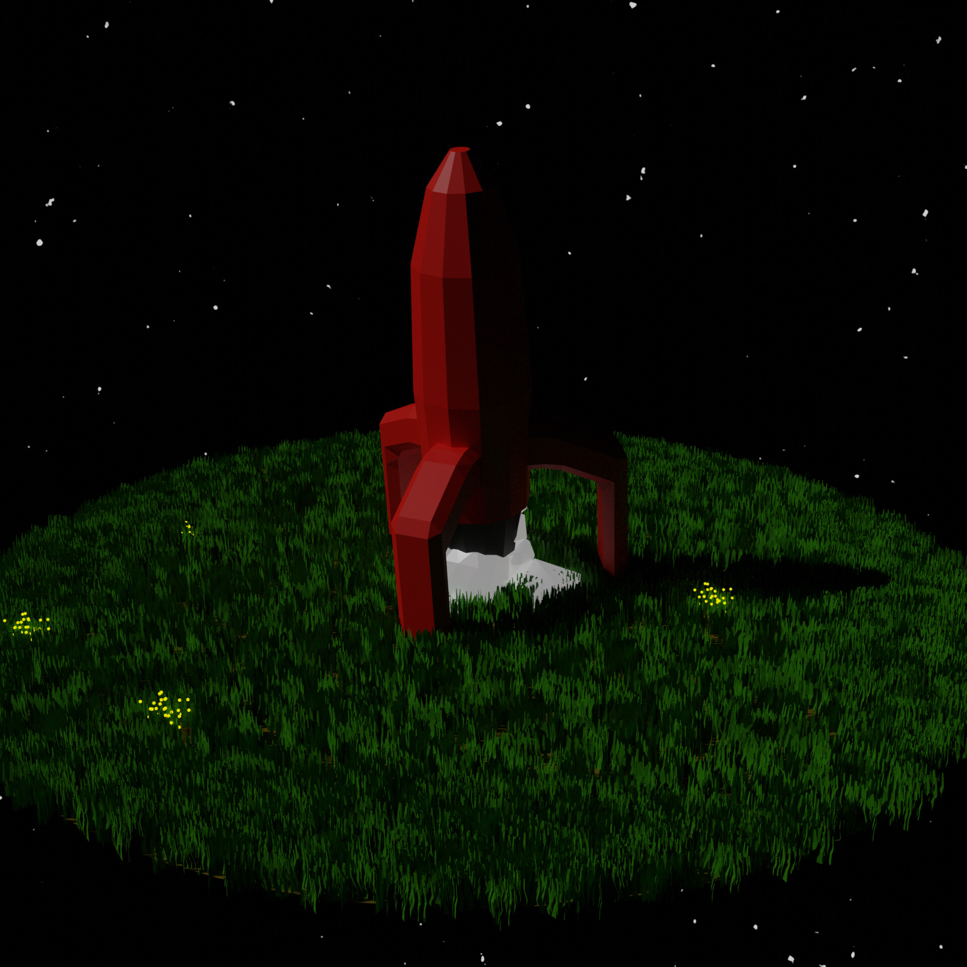ArtStation - low poly rocket