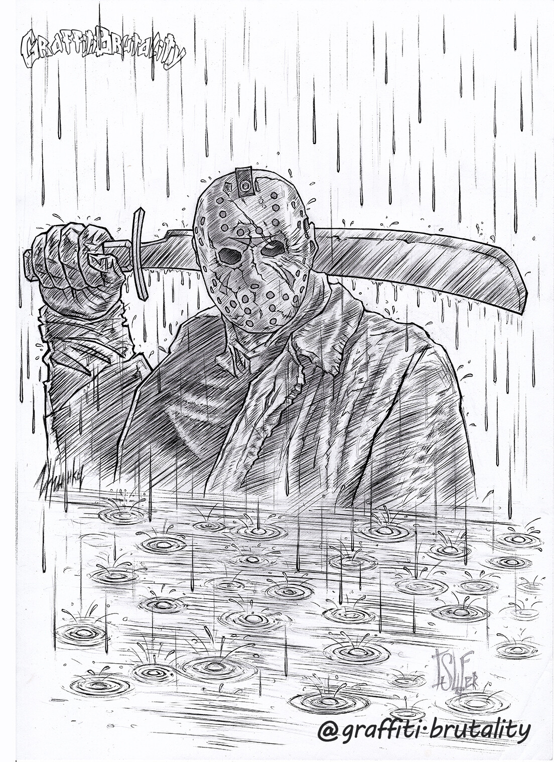 coloring pages jason voorhees outline