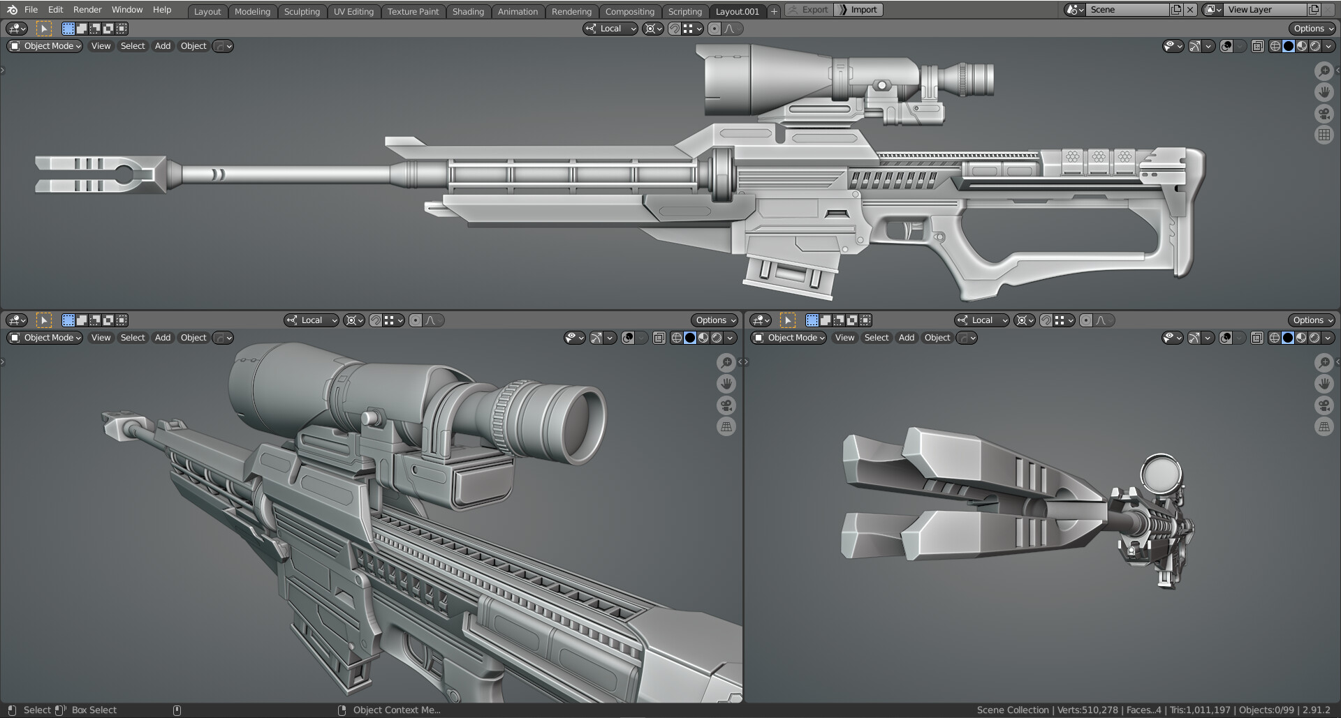 Anton Sergeev - sci fi Sniper riffle