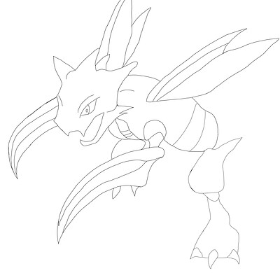 scyther coloring pages