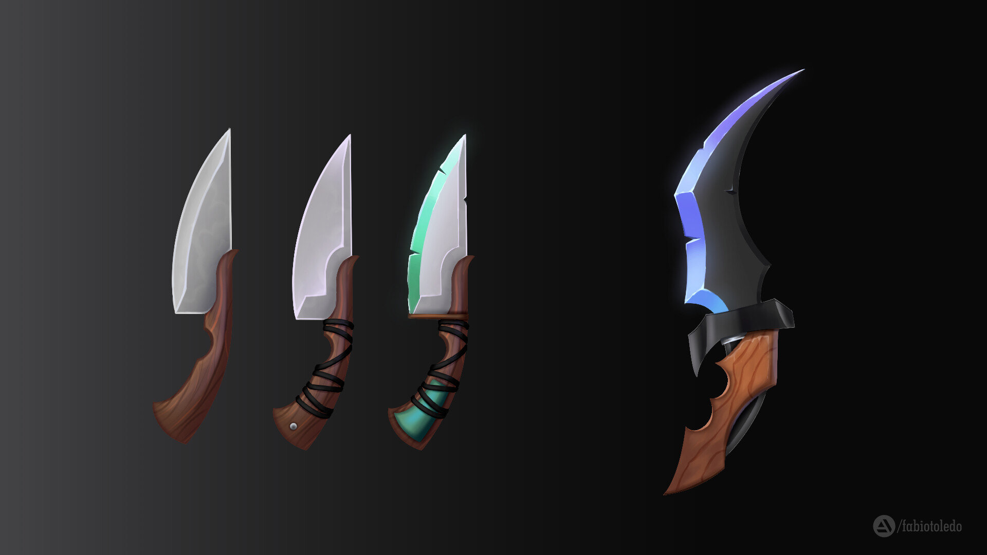 ArtStation - Knives Prop/Material Study