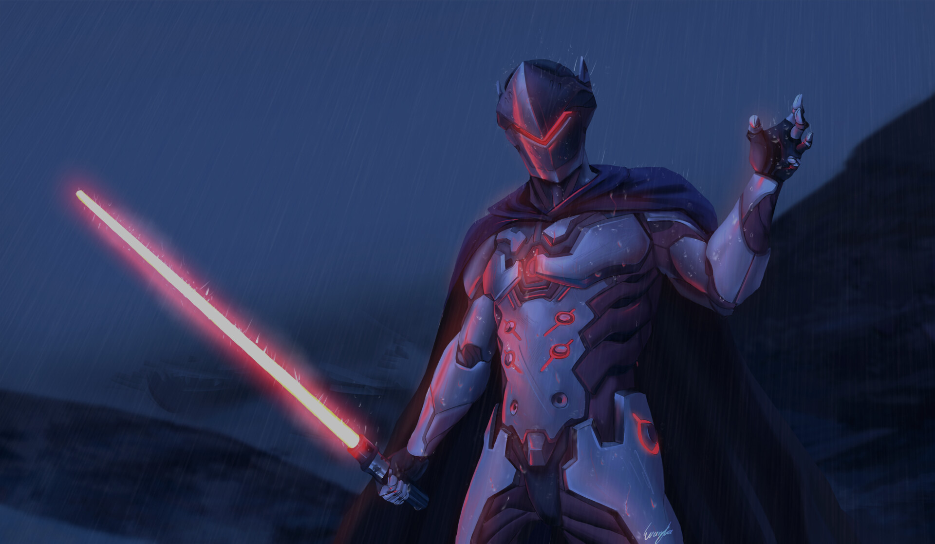 ArtStation - Genji x Star Wars / Overwatch Illustration