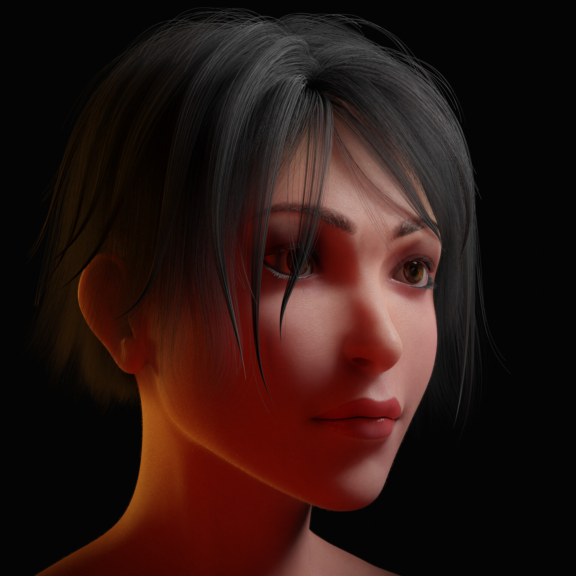 ArtStation - Face Skin texturing study