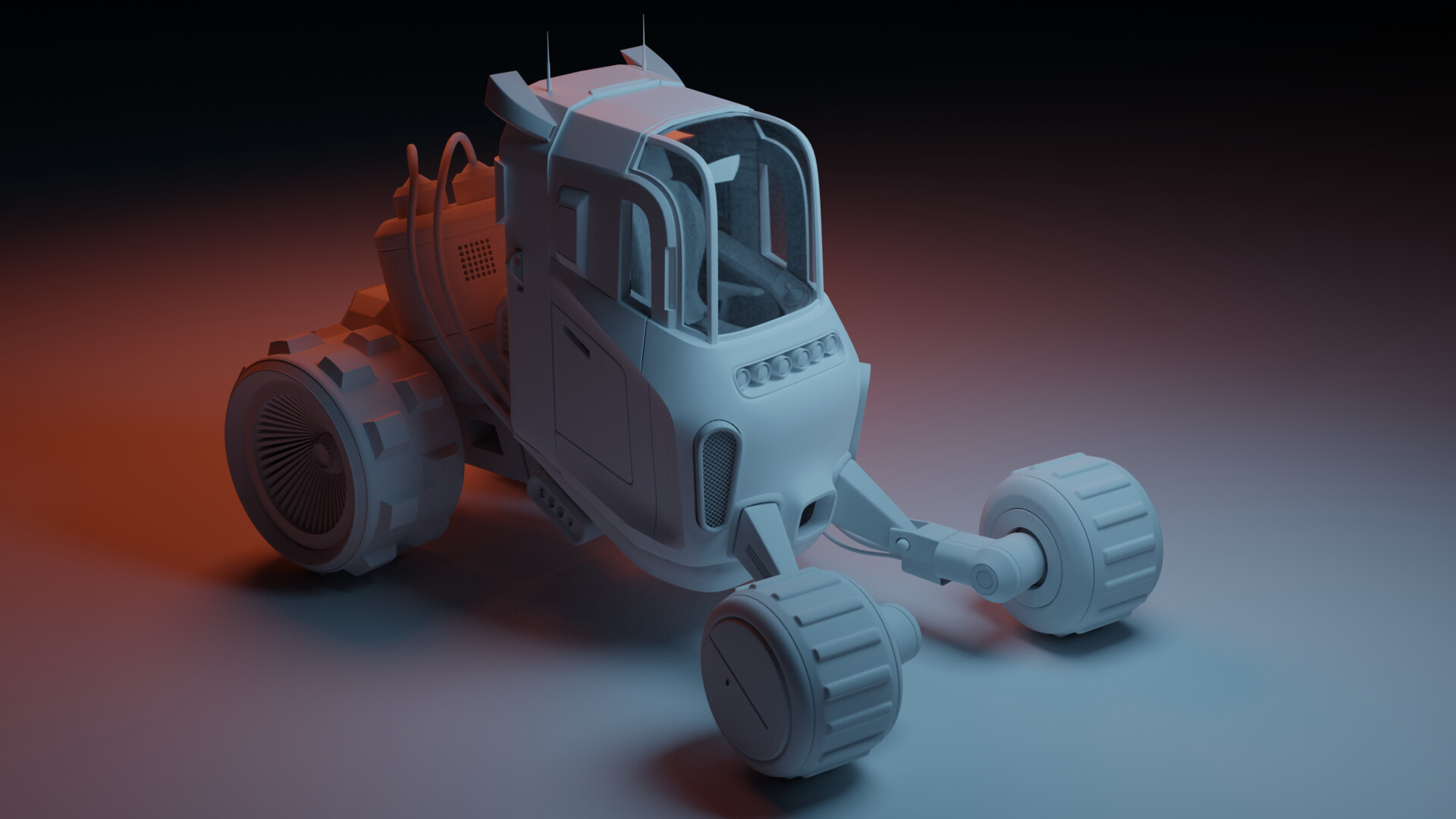 ArtStation - Exploration Vehicle Modelling practice n#8