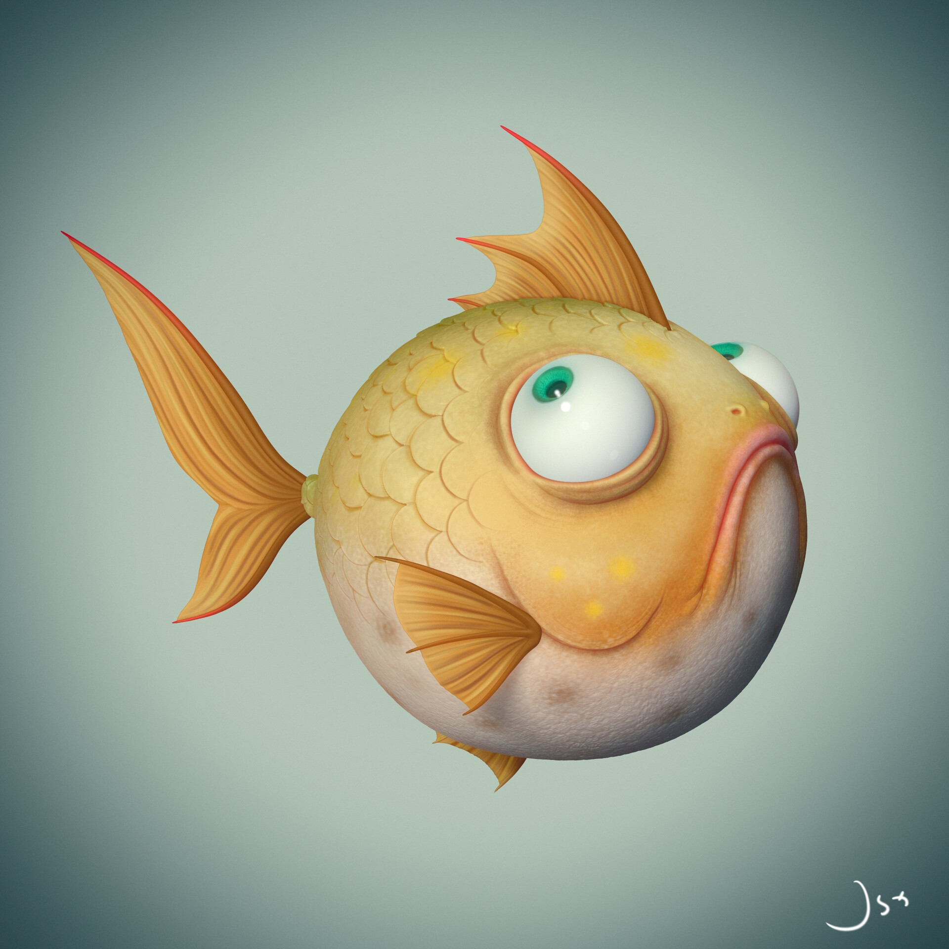ArtStation - a cute fish