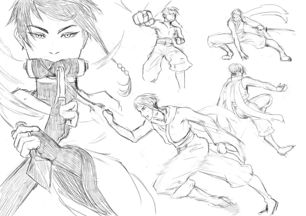 anime ninja pose reference