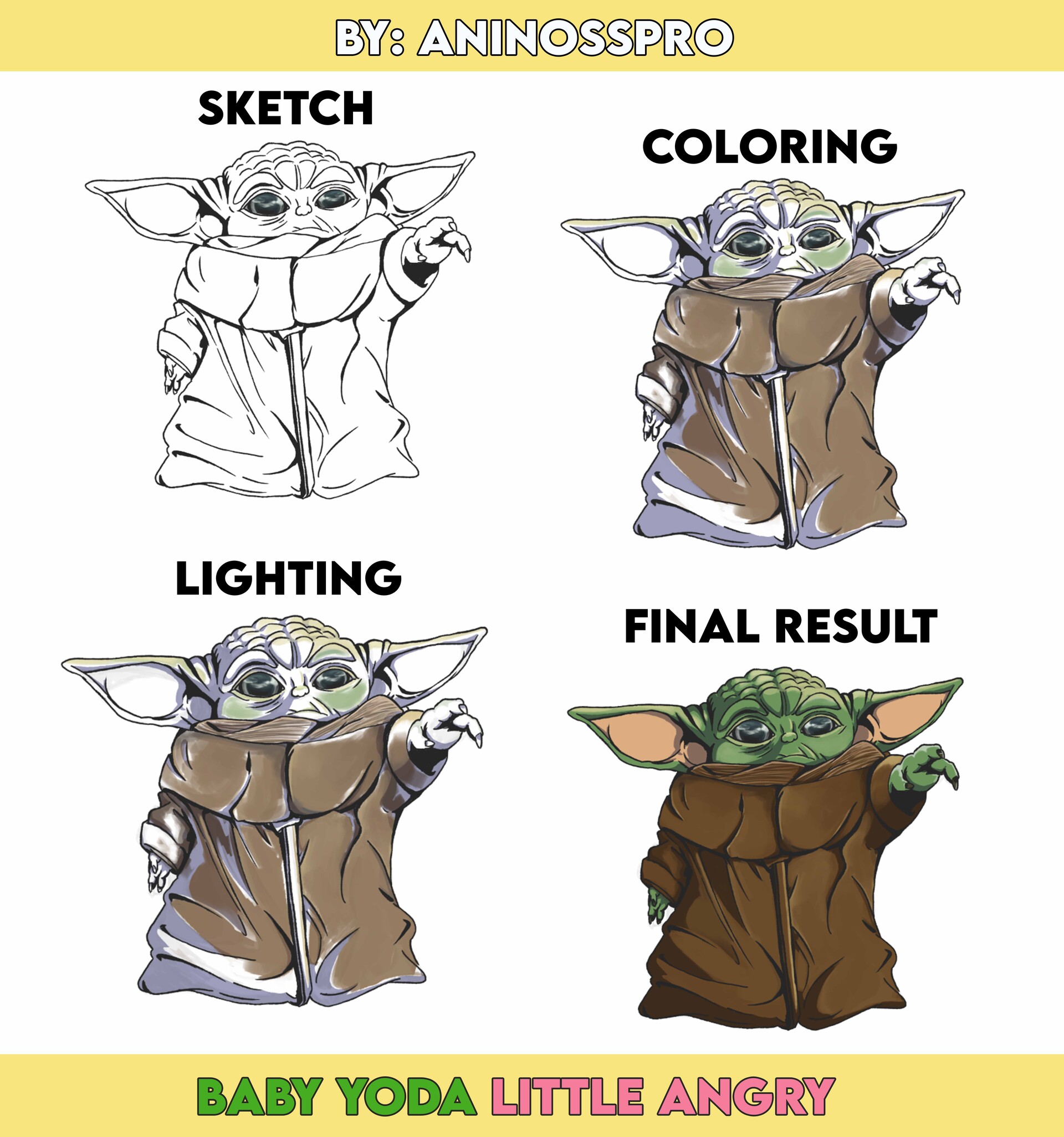 ArtStation - Baby Yoda Little Angry