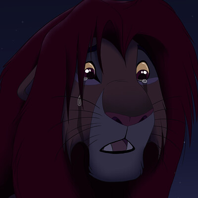 simba sad face