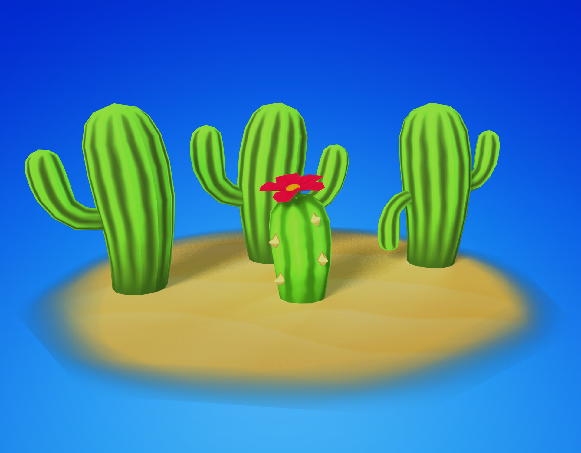 ArtStation - Stylized Cactuses