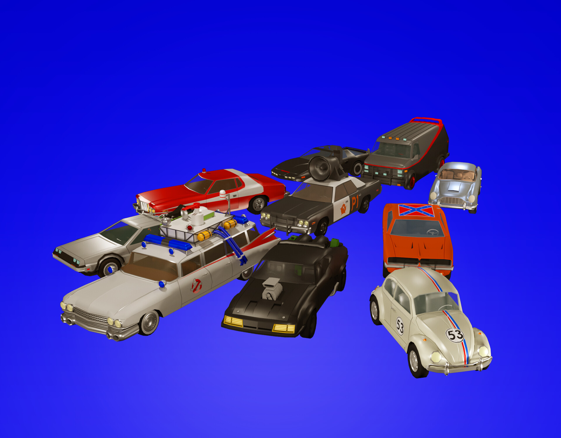 ArtStation - Popculture Cars Pack