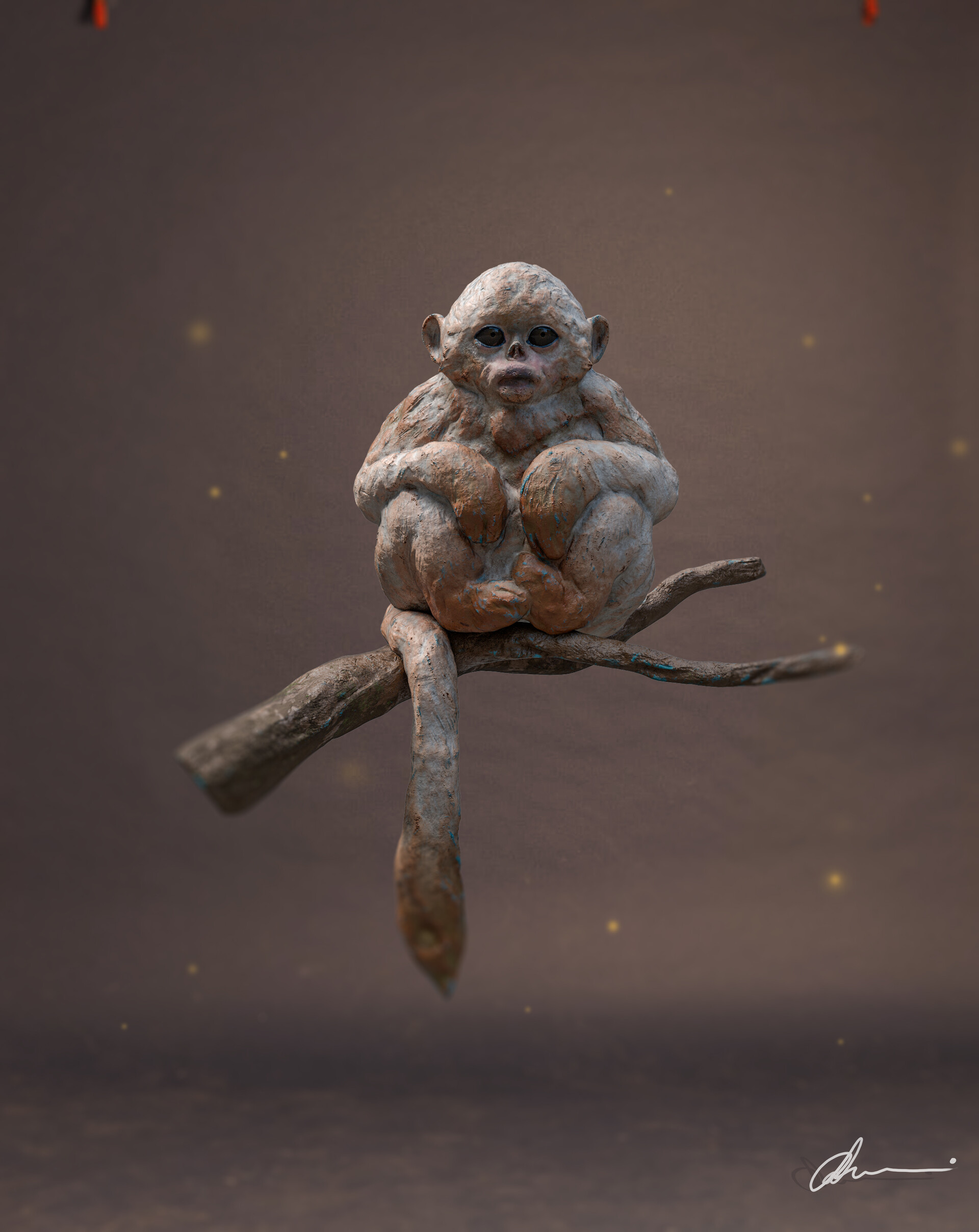 ArtStation - Golden Snub nose monkey