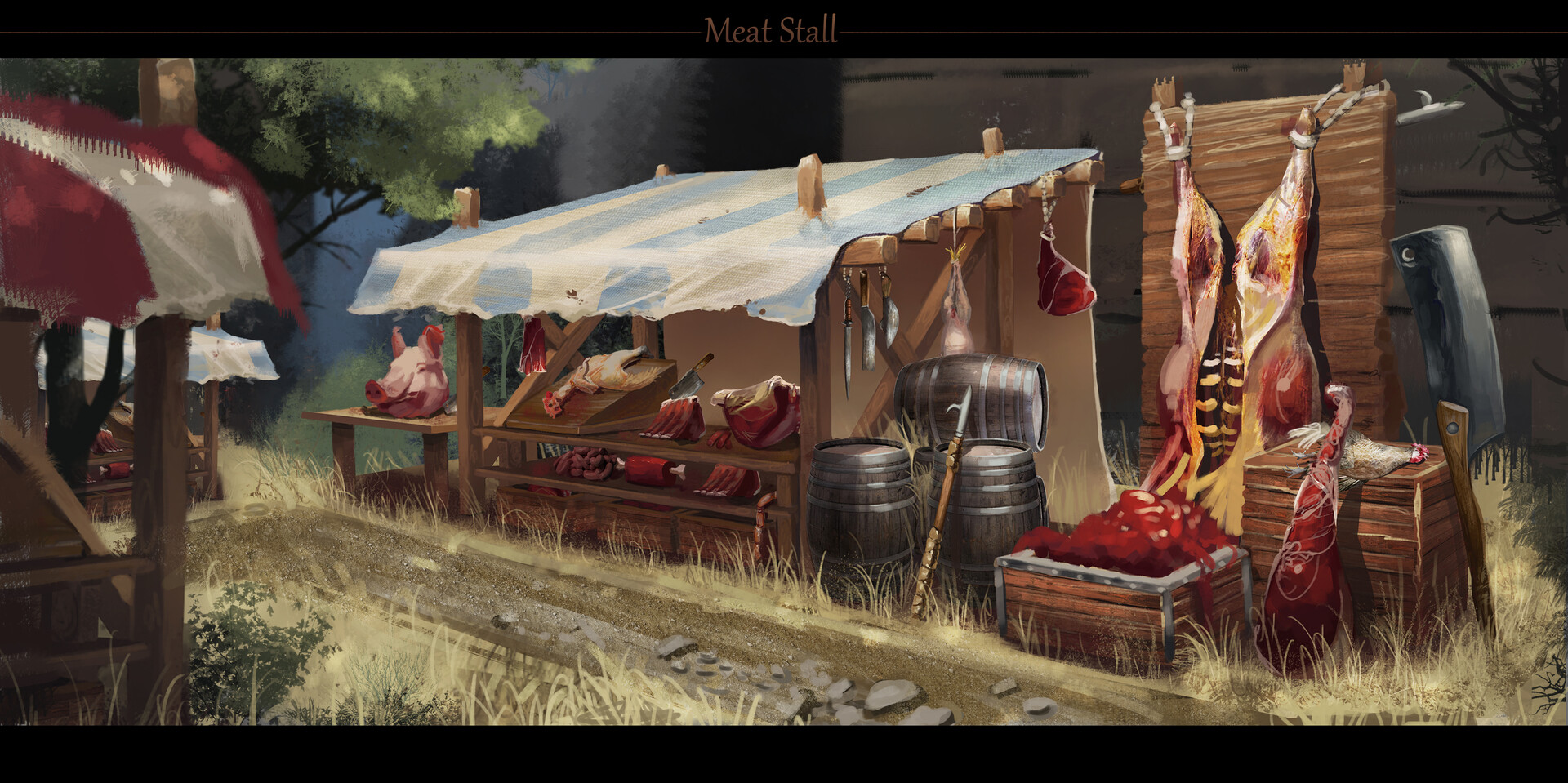 ArtStation - GETDEAD ENTERTAINMENT Medieval MeatStall