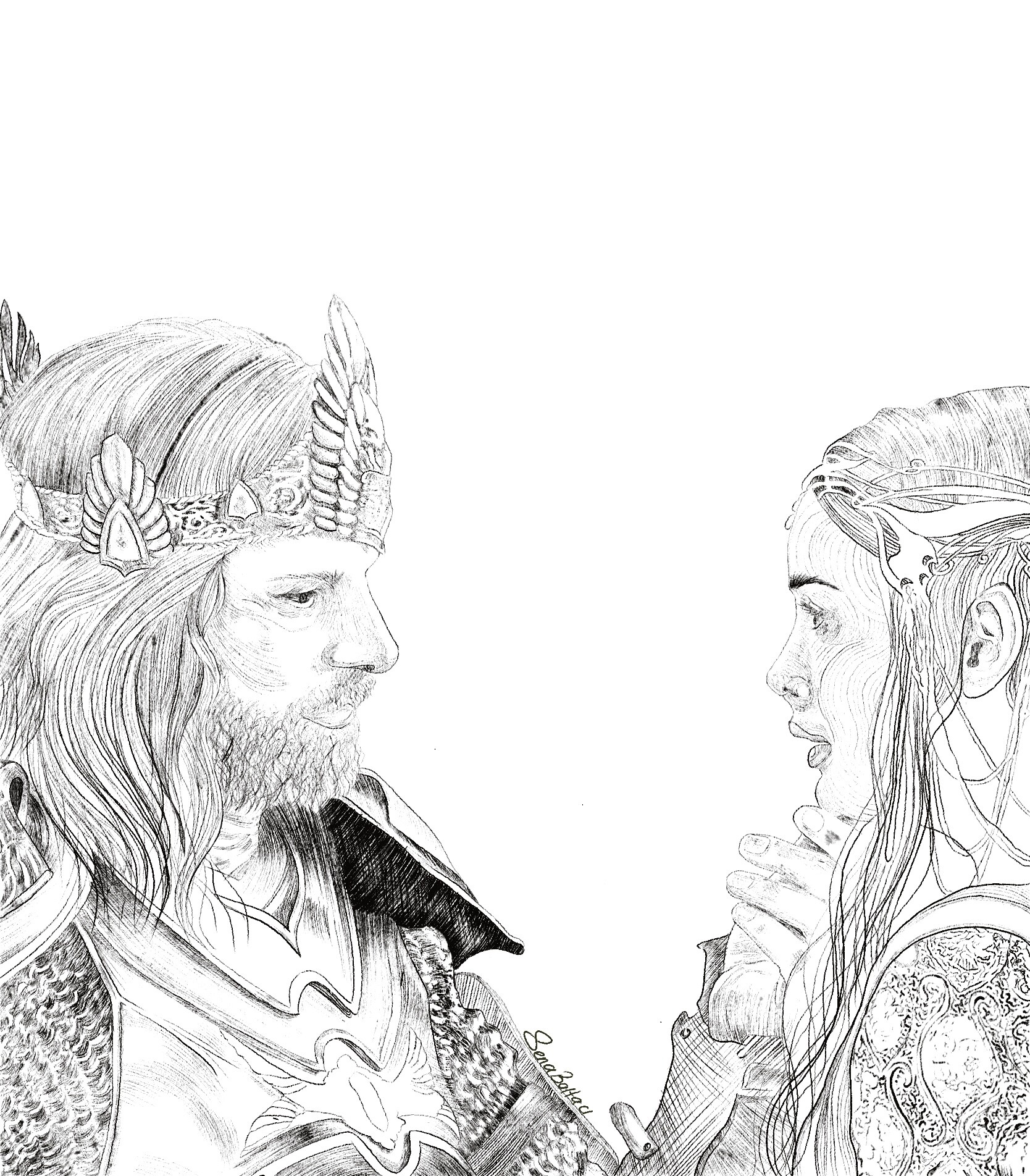 lord of the rings coloring pages aragorn