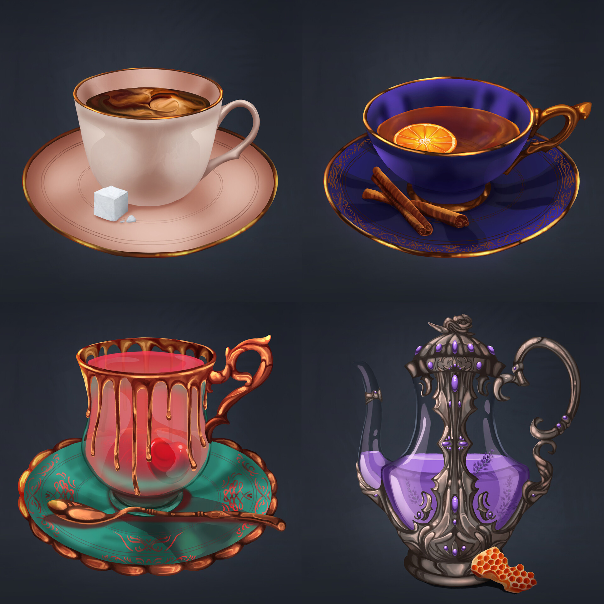 ArtStation - Tea Set