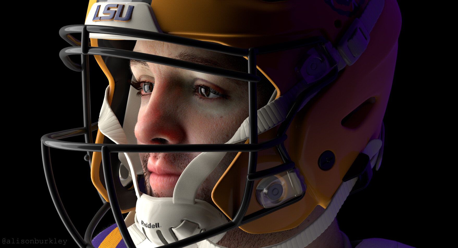 ArtStation - LSU Quarterback 2020