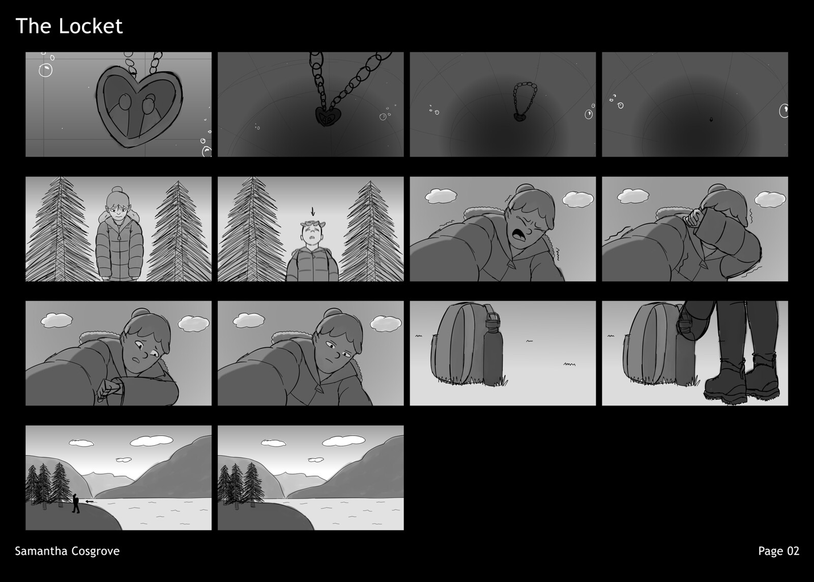 Samantha Cosgrove - "The Locket" - Storyboards