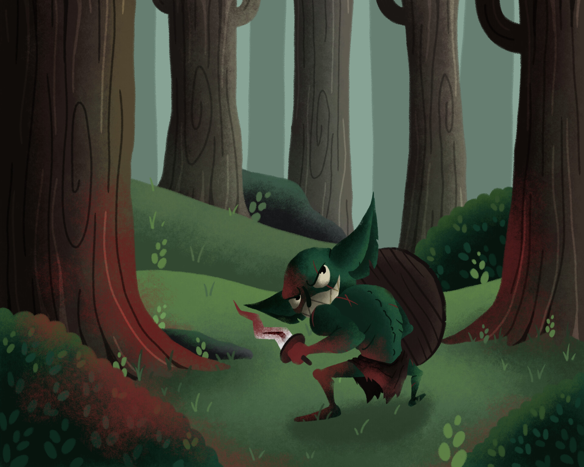 ArtStation - Goblin in the woods.