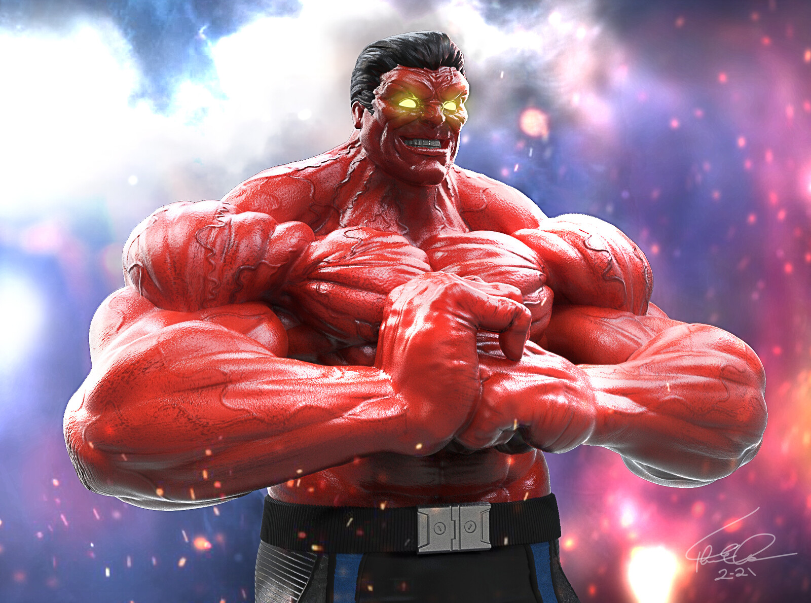 John Eboigbe - Red Hulk Fan Art