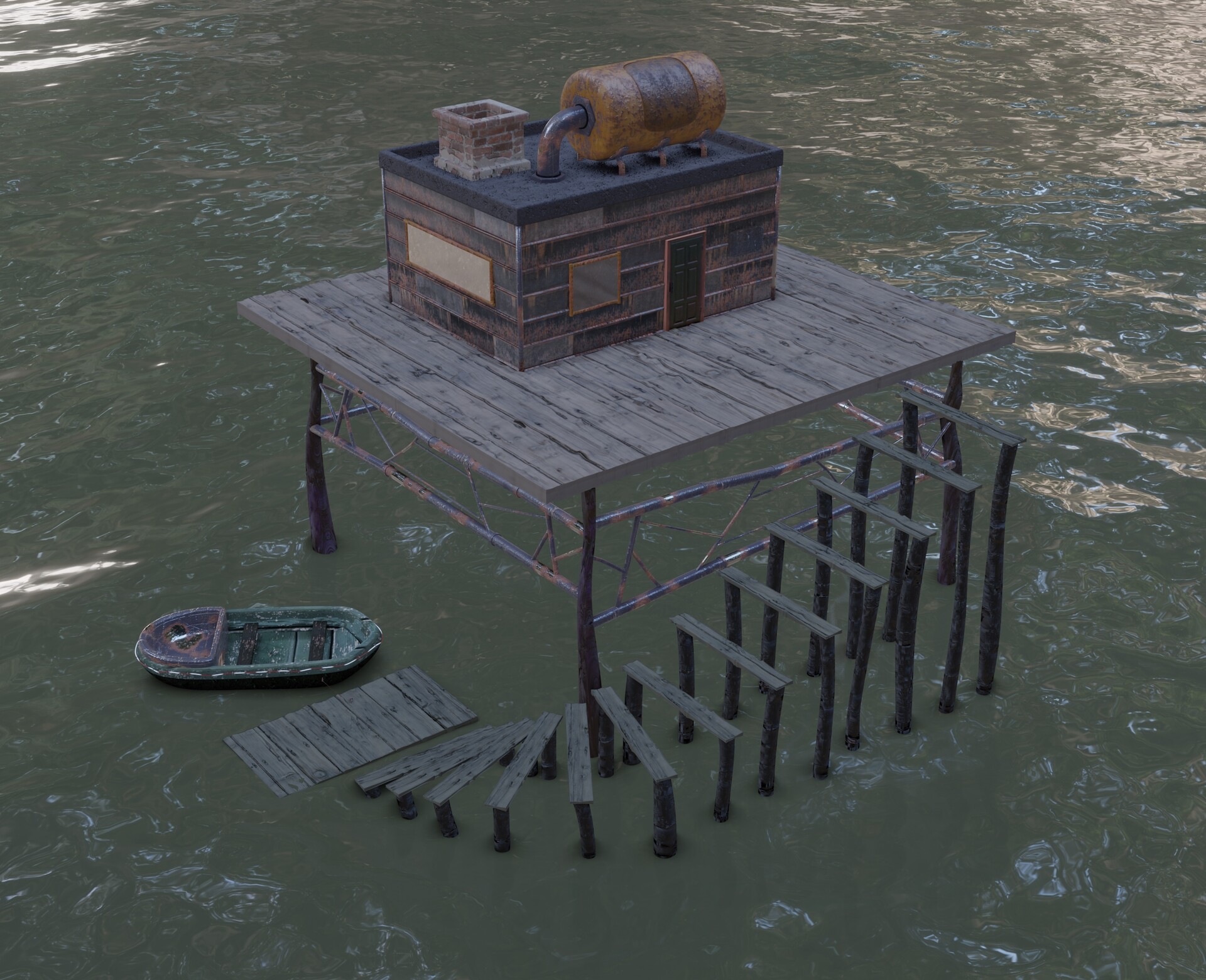 ArtStation - Swamp house