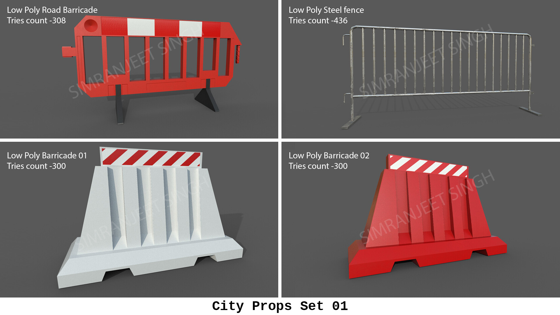 ArtStation - Low poly City Props