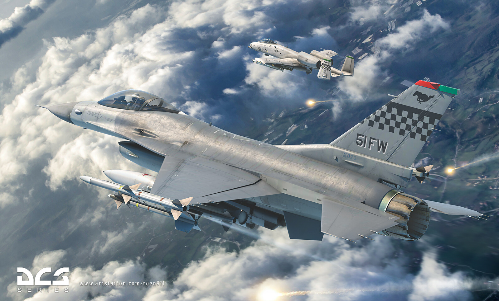 ArtStation - F-16 51 FW, 36th fighter group DCS