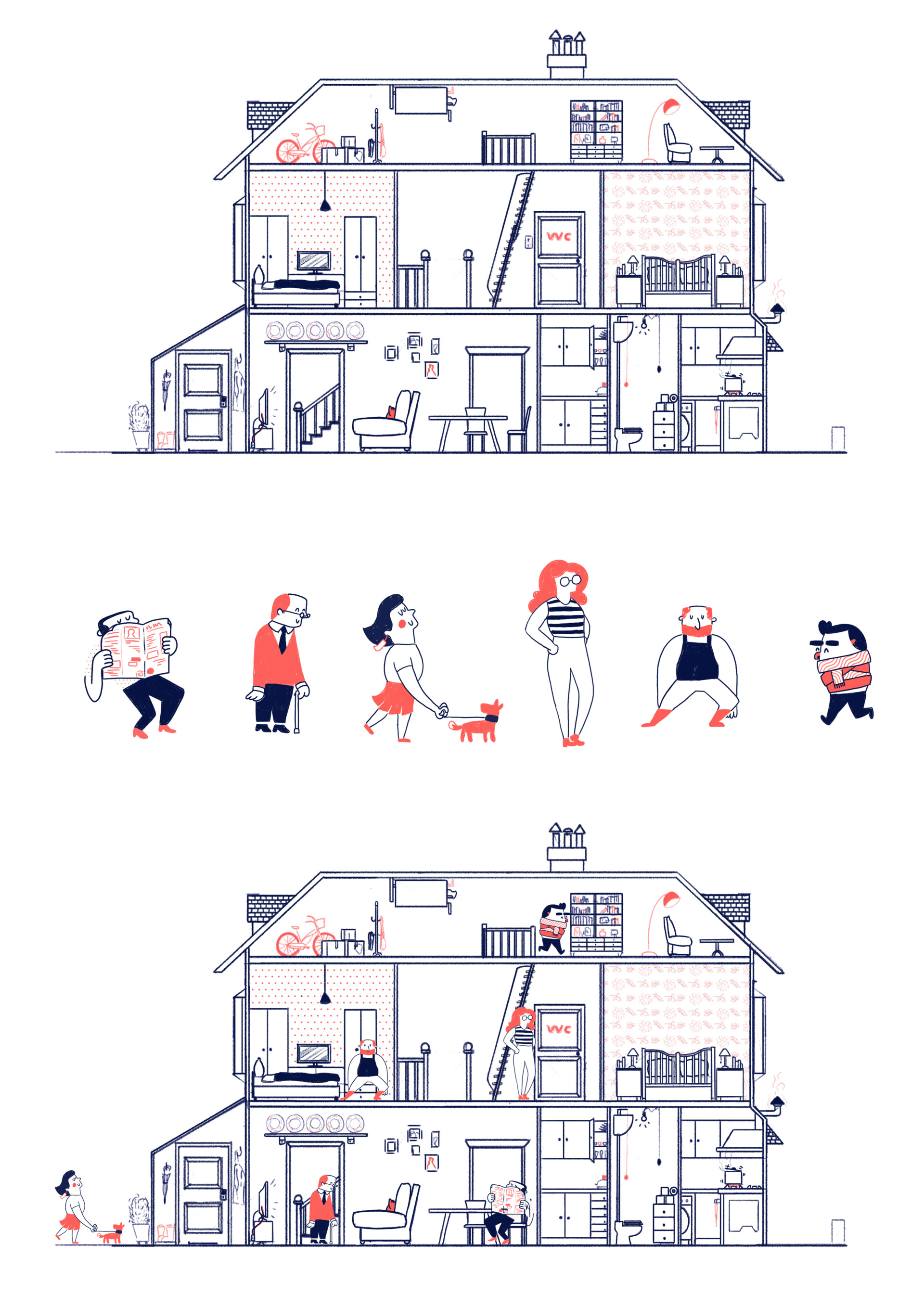 ArtStation - Commission - House cross section