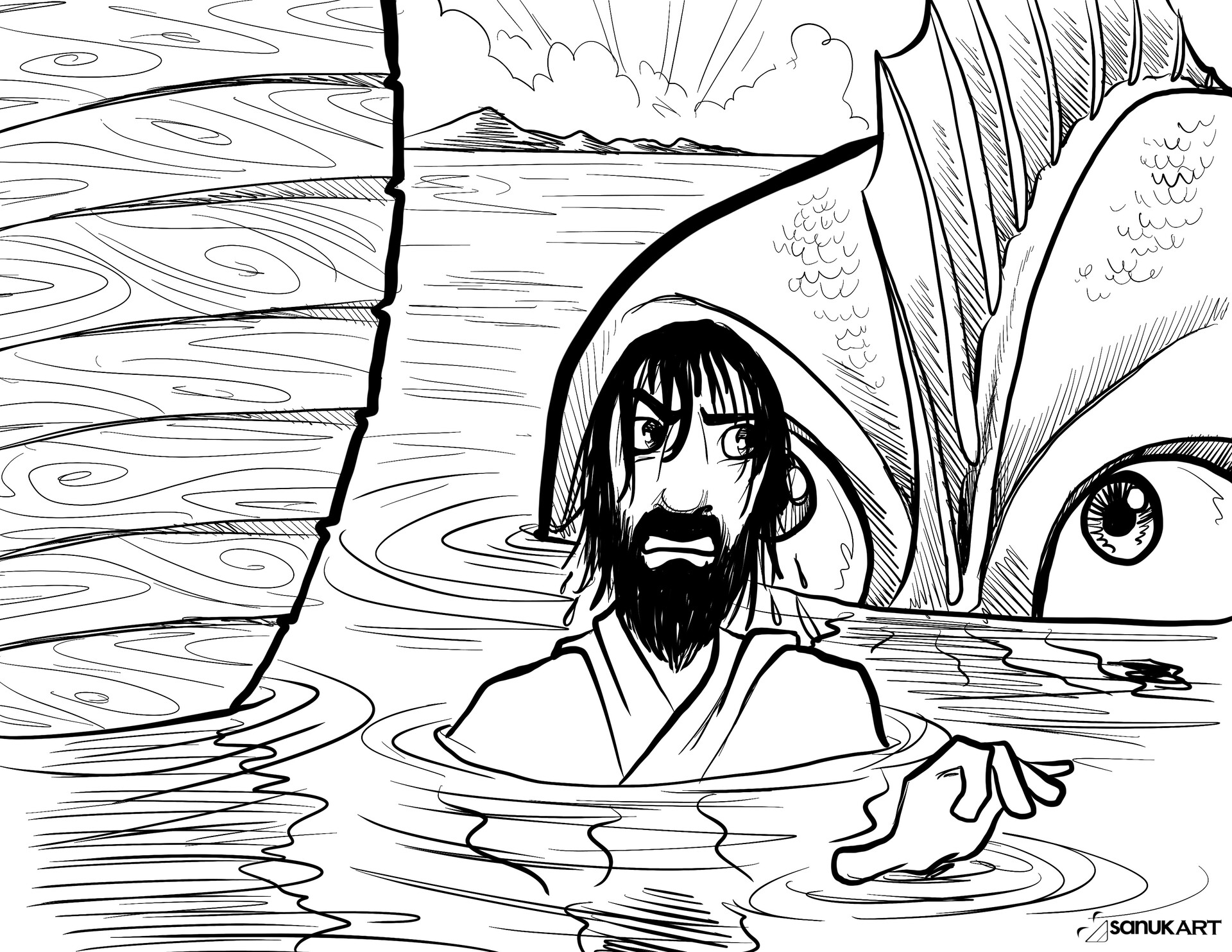 naaman coloring pages