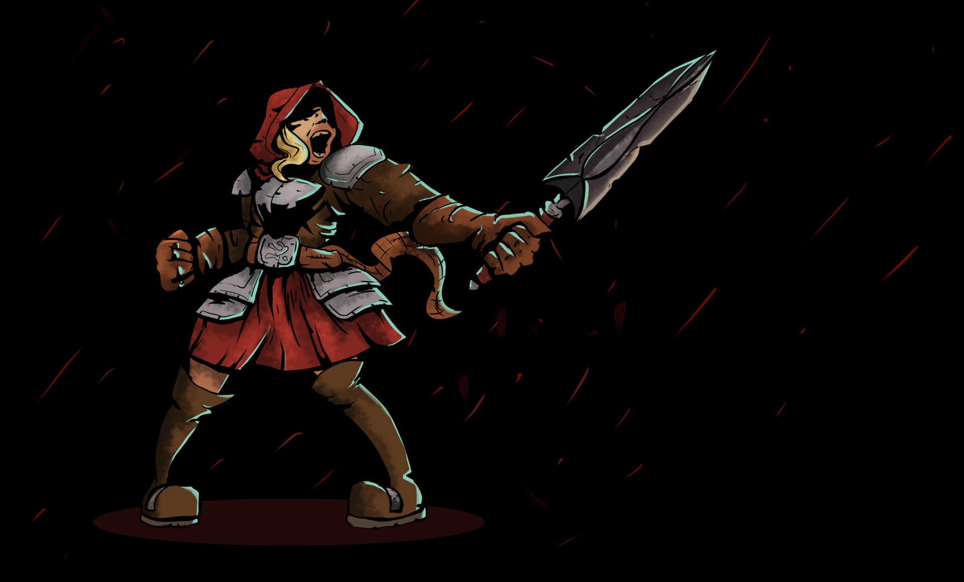 ArtStation - darkest dungeon style warrior
